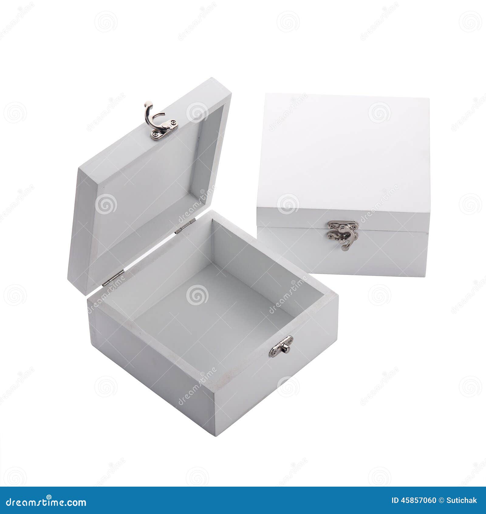 White Wood Box of the Product Stock Photo - Image of accessory ...
