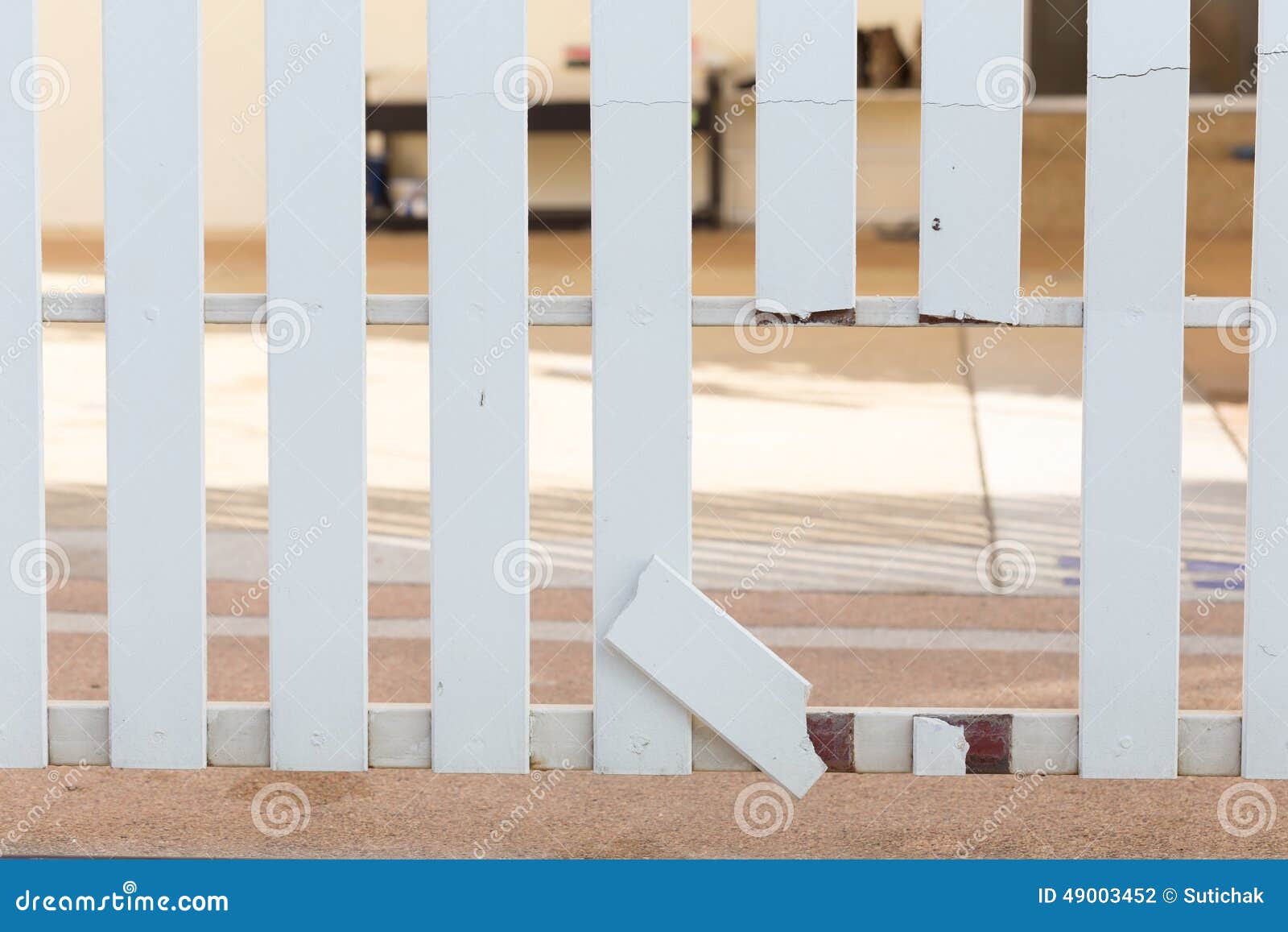 White wood fence stock photo. Image of broken, home, damage - 49003452