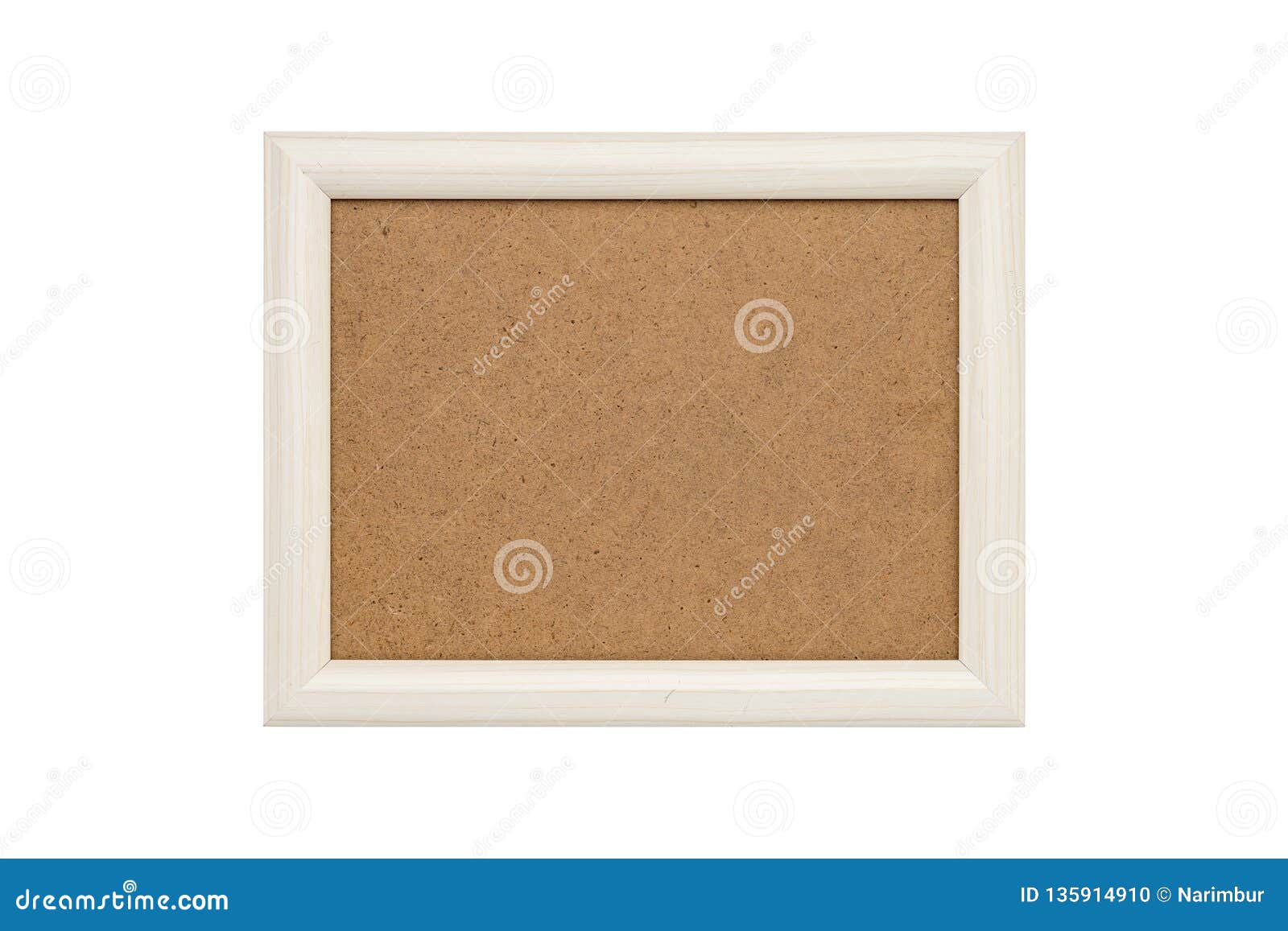 White Wood Picture Frame with Passepartout Stock Photo - Image of ...