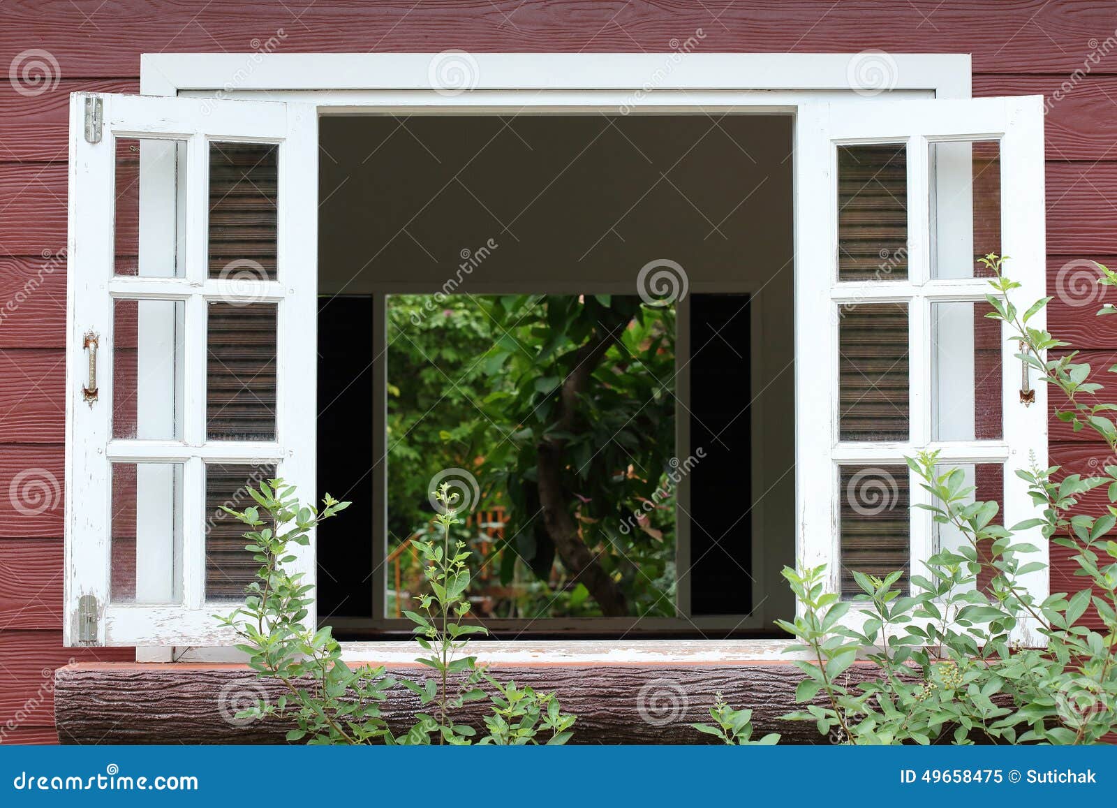 White wood window stock image. Image of building, white - 49658475