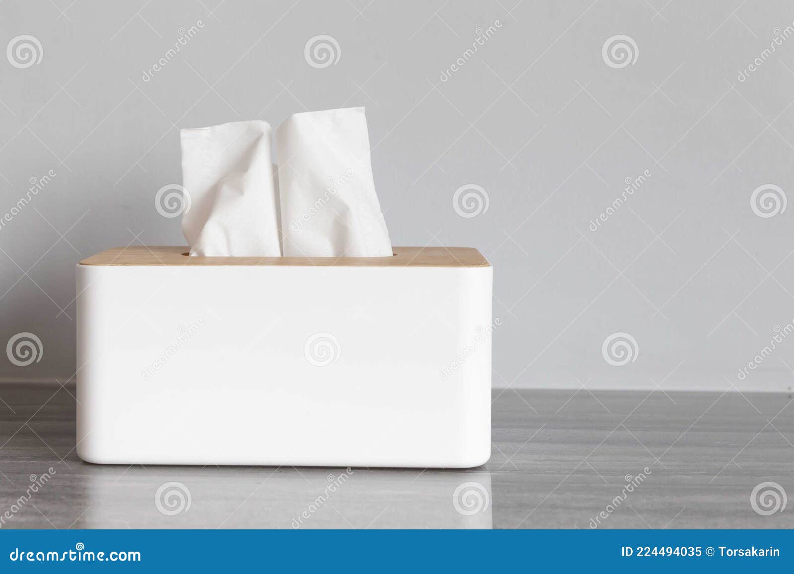 White Wooden Box for Tissue Paper Towels Stock Image - Image of ...
