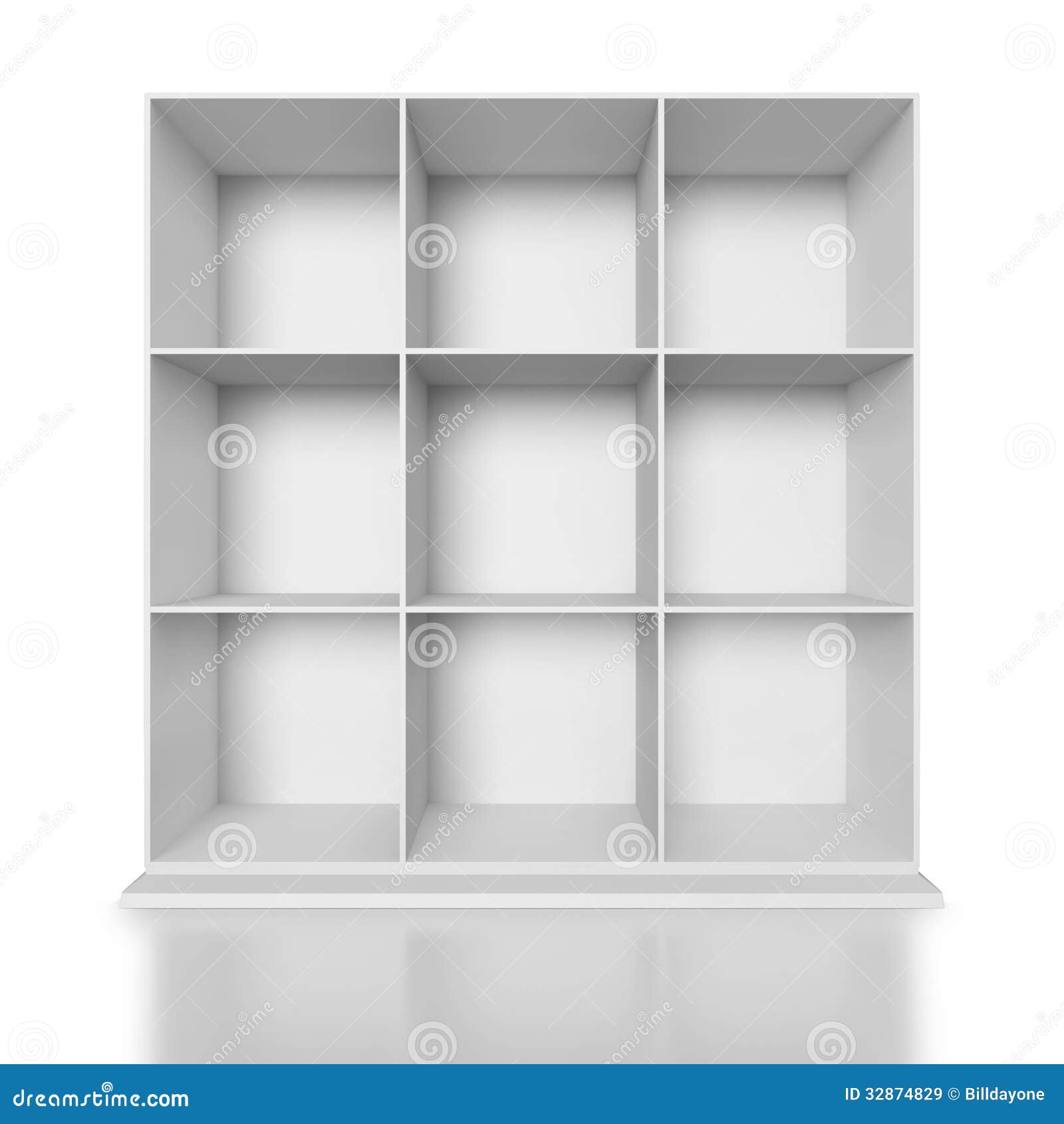 White Wooden Closet on White Background Stock Illustration ...