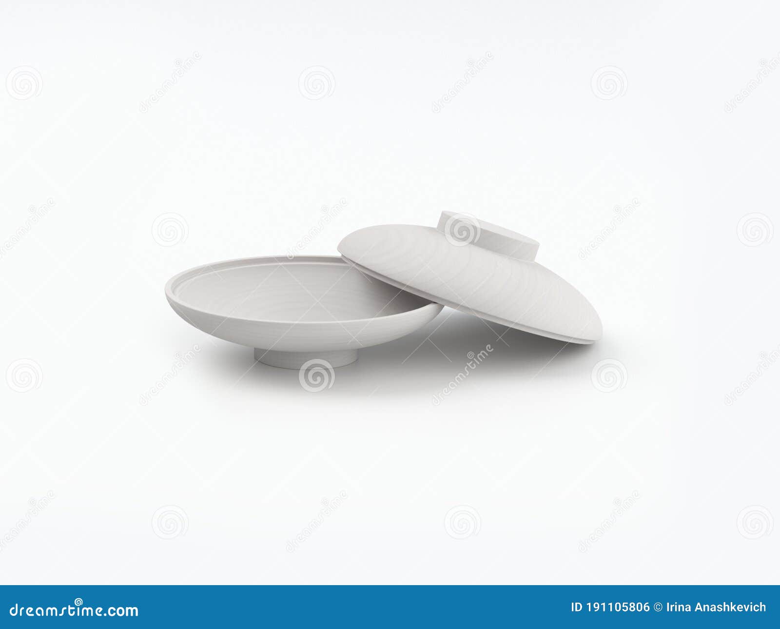 White Wooden Decorative Open Casket in on a White Background. 3D ...