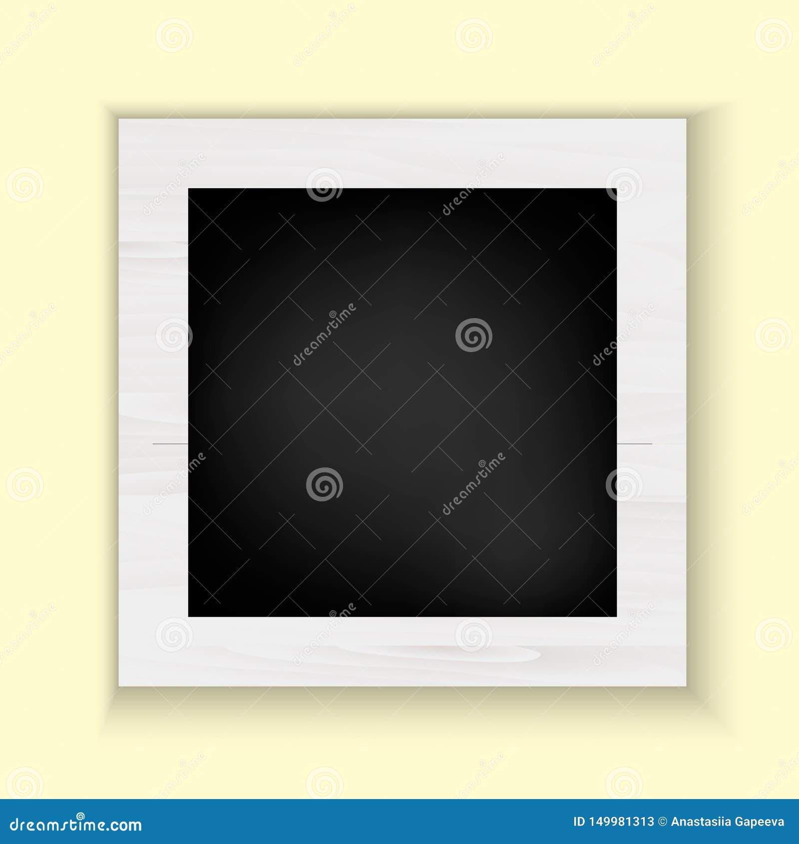 White Wooden Frame. Vector Illustration for Card Stock Vector ...
