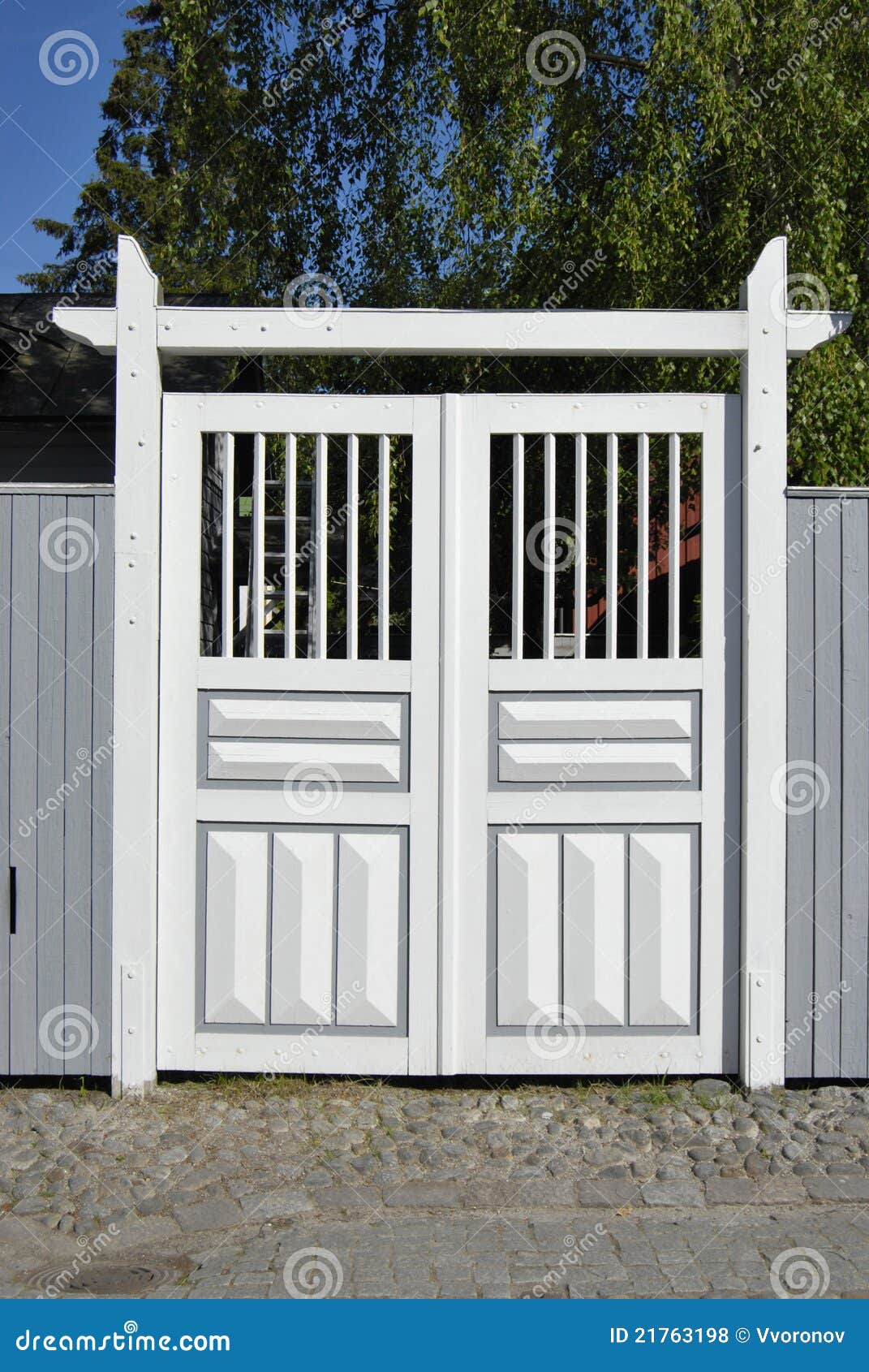 White Wooden Gate stock photo. Image of collection, gate - 21763198