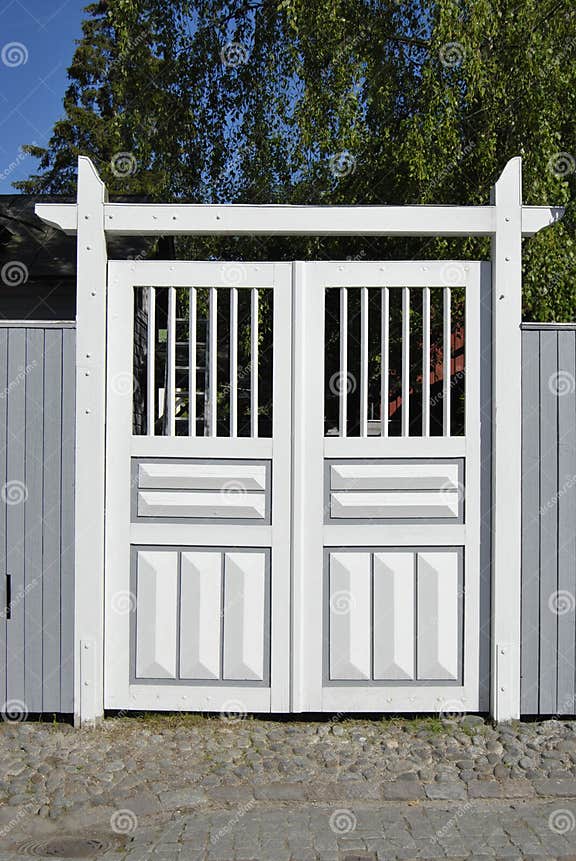 White Wooden Gate stock photo. Image of collection, gate - 21763198