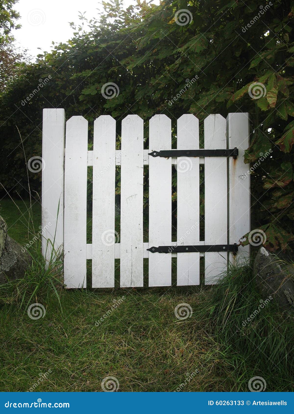 White wooden gate stock image. Image of ocean, strand - 60263133