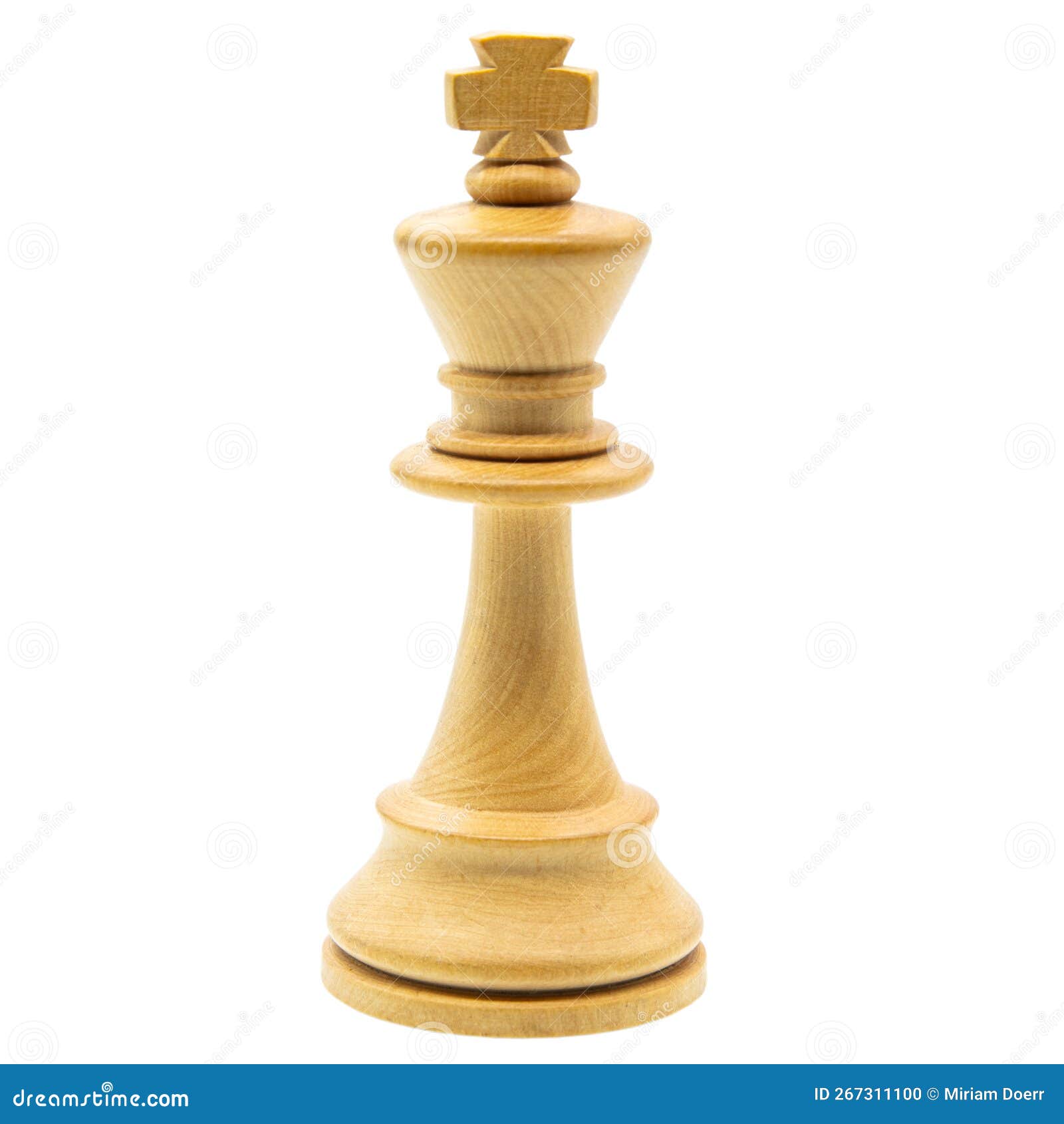 White Wooden King Chess Piece Stock Photo - Image of isolated, king ...