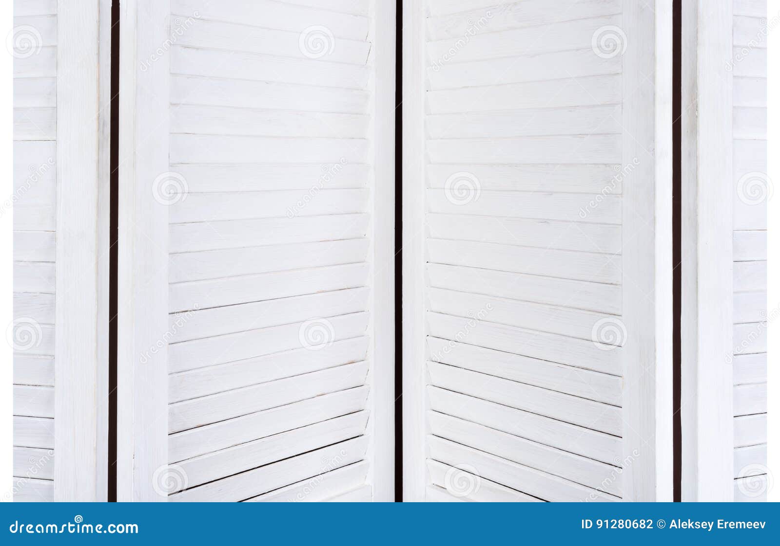 White Wooden Screen for Changing Clothes with a Texture for the ...