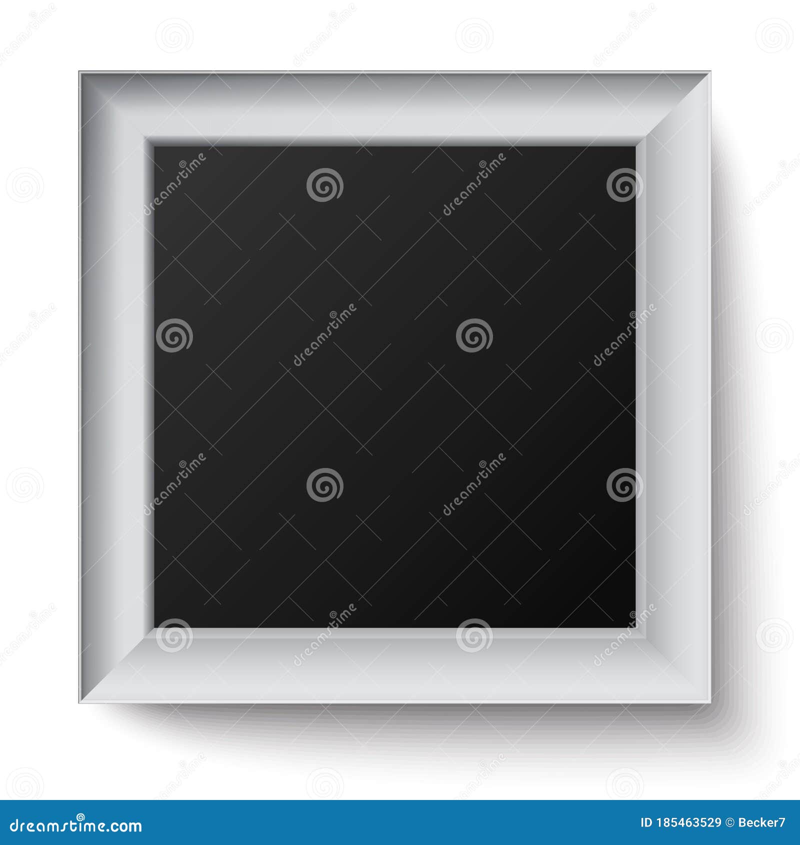 White Wooden Square Frame Isolated on White Stock Vector - Illustration ...