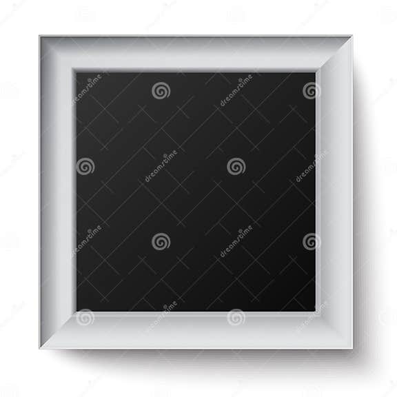 White Wooden Square Frame Isolated on White Stock Vector - Illustration ...