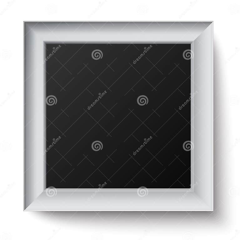 White Wooden Square Frame Isolated on White Stock Vector - Illustration ...