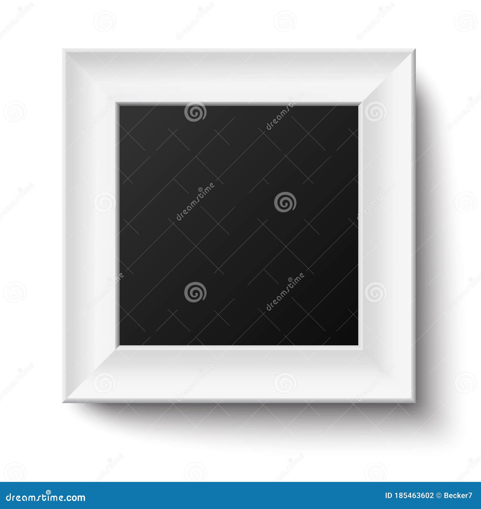 White Wooden Square Frame Isolated Stock Vector - Illustration of ...