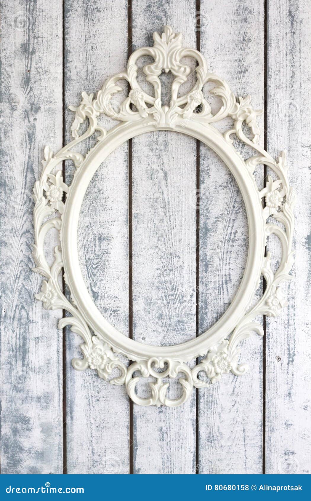 White Wooden Wall with Vintagewhite Frame Stock Photo - Image of grain ...