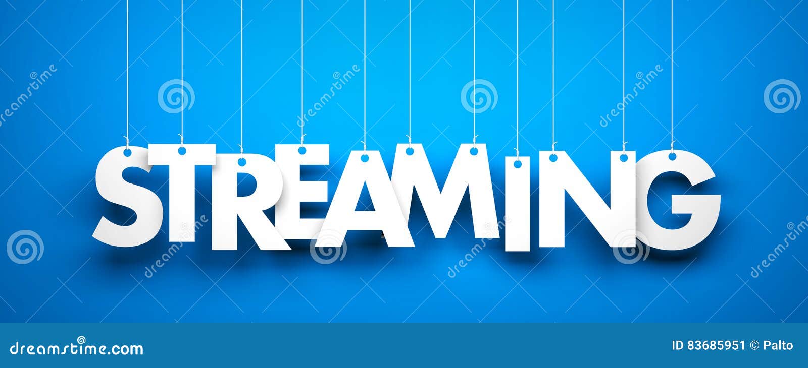 White Word Streaming on Blue Background. New Year Illustration Stock ...