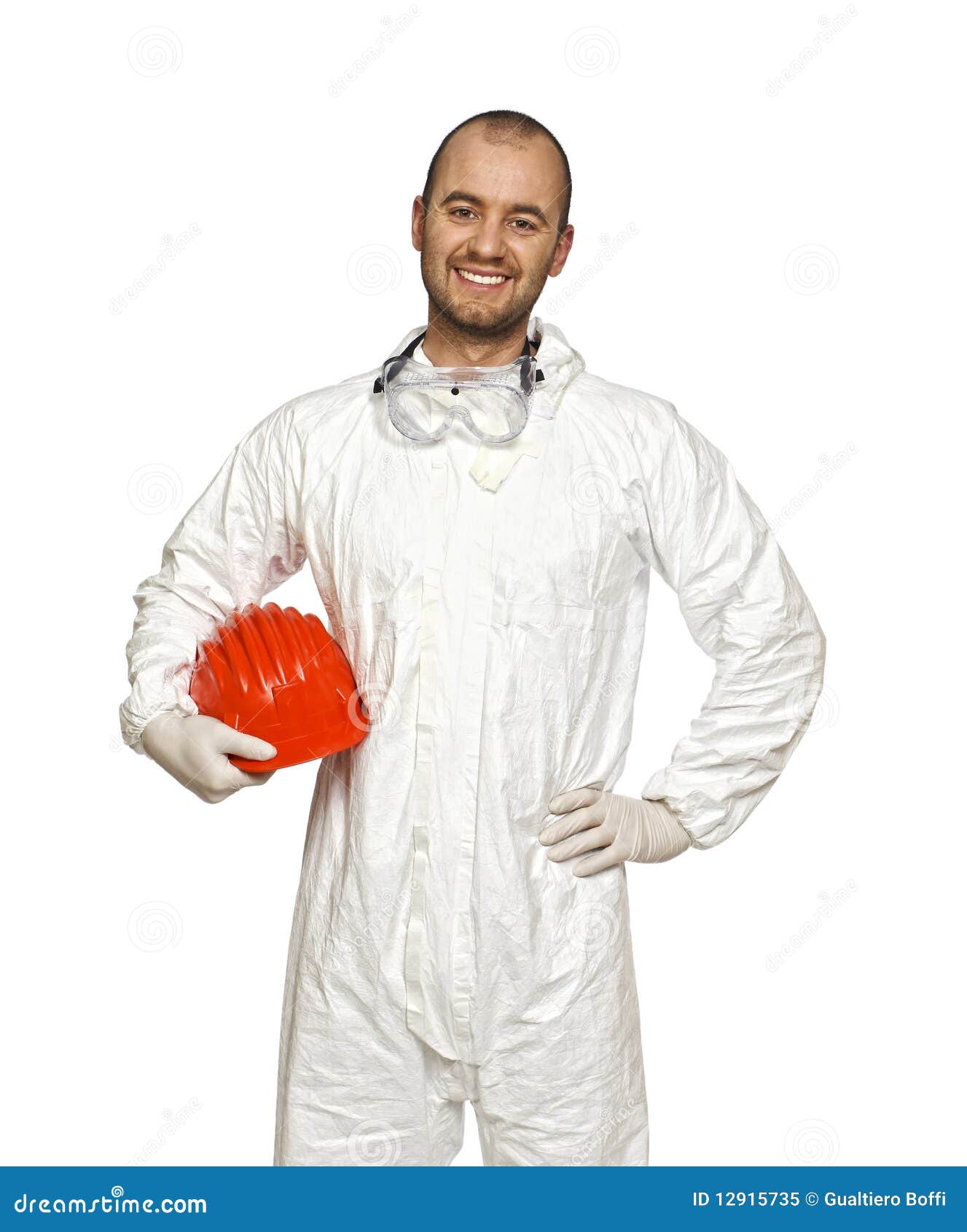 White worker stock image. Image of danger, manual, young - 12915735