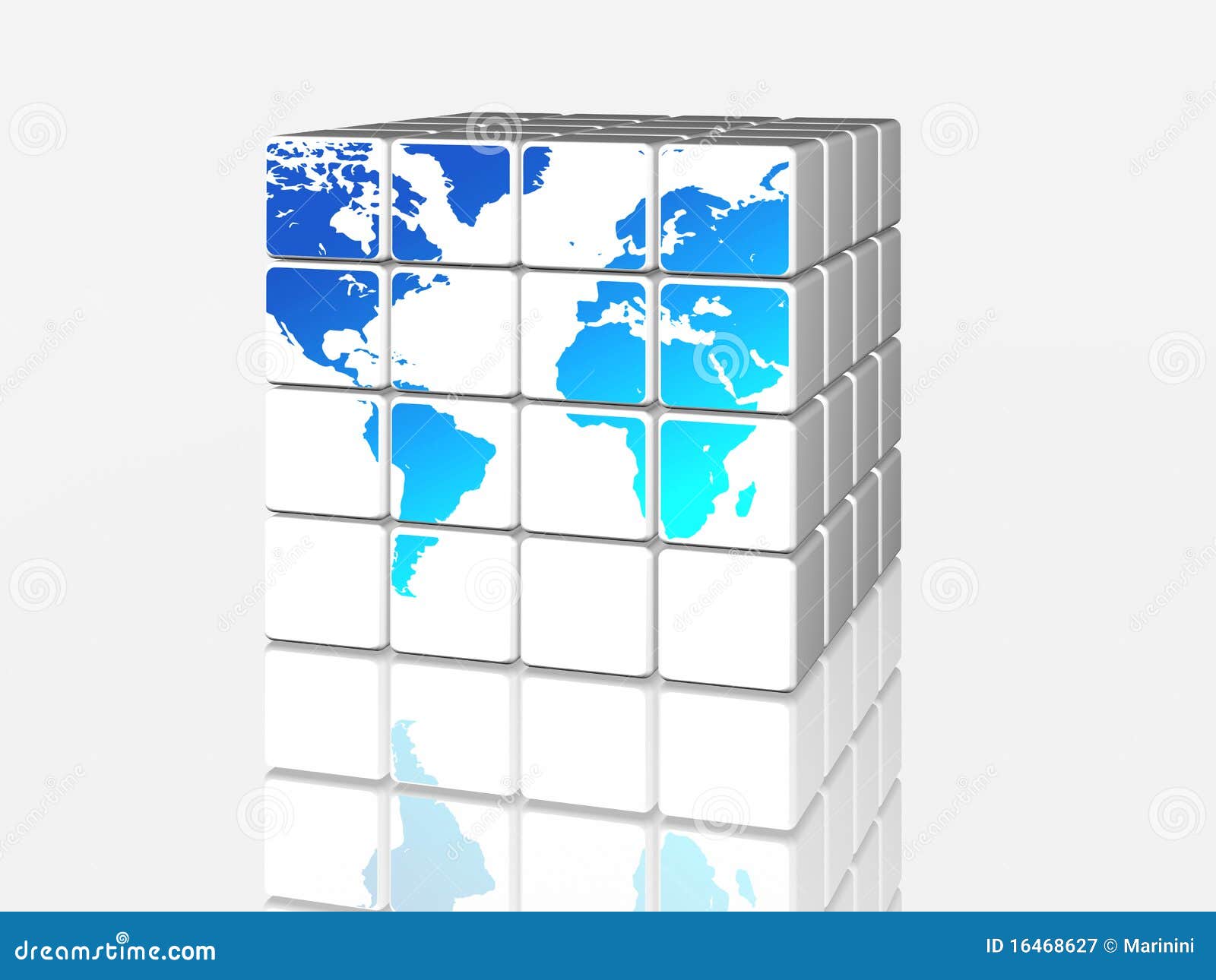 World Map From Cubes Royalty-Free Stock Photography | CartoonDealer.com ...