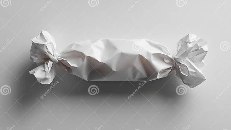 White Wrapped Candy in Minimalistic Style Generative AI Stock ...