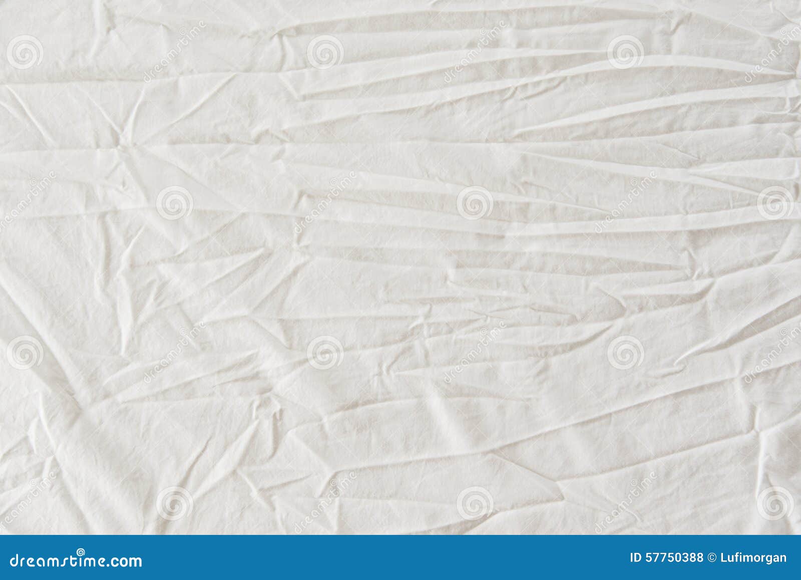 White Wrinkled Fabric Texture Stock Photo - Image of wrinkle ...