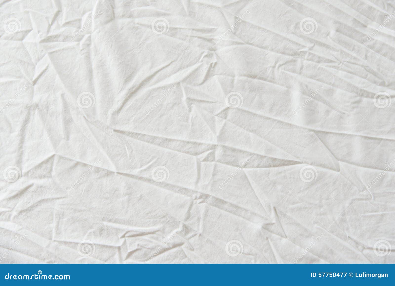 White Wrinkled Fabric Texture Stock Image - Image of white, textile ...