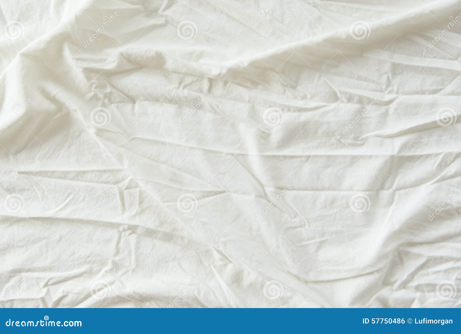White Wrinkled Fabric Texture Stock Photo - Image of fabric, bedding ...