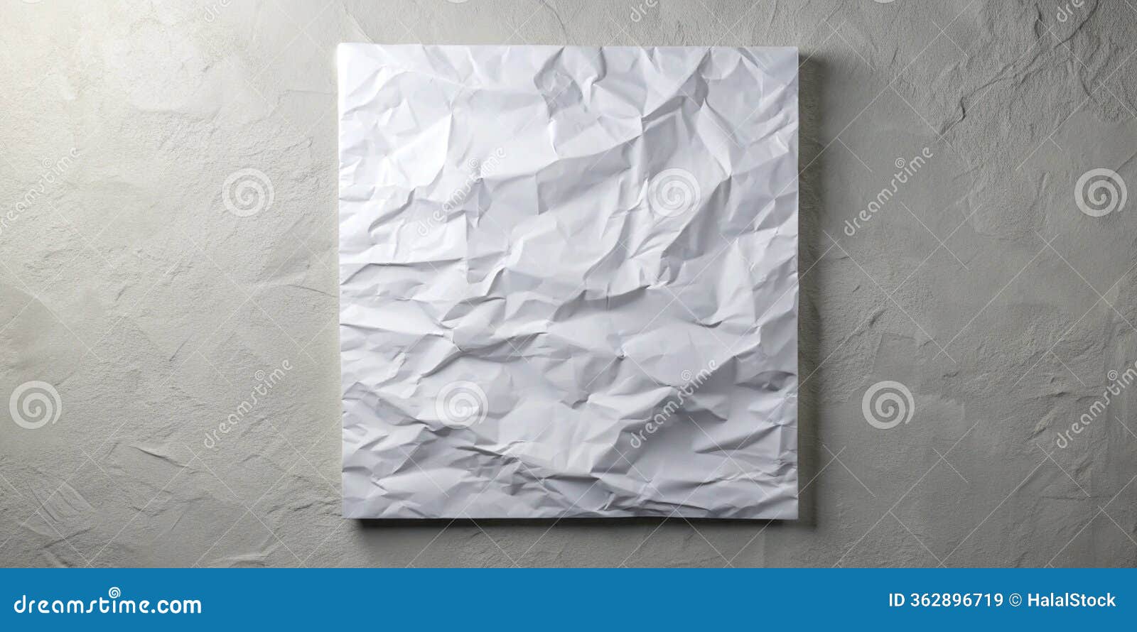 White Wrinkled Paper Poster Template Mockup Stock Illustration ...