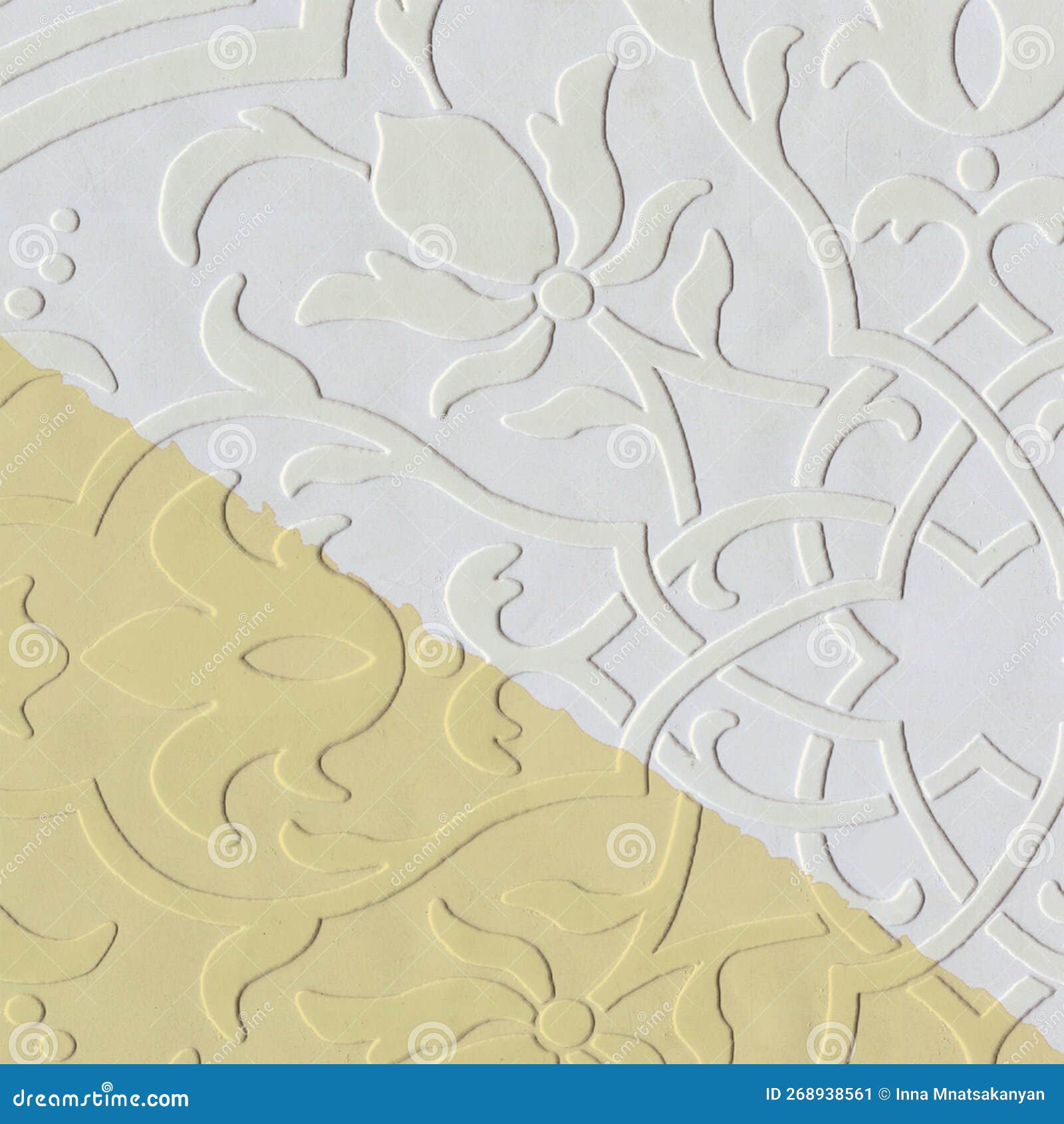 White Yellow Ceiling Texture Decorated with Patterns Stock Image ...