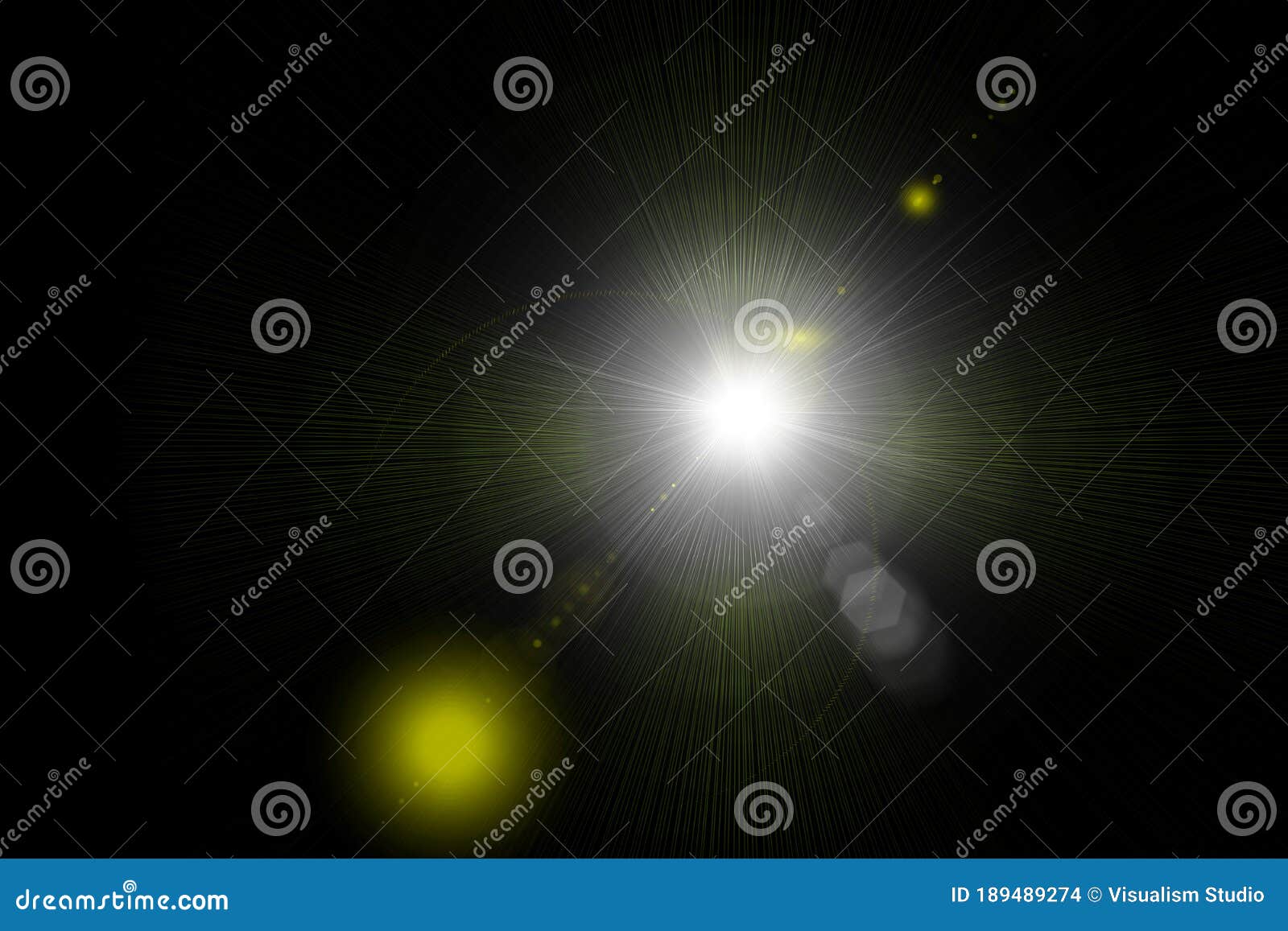 White and Yellow Sun Rays Warm Light Overlay Isolated and Grunge Effect ...