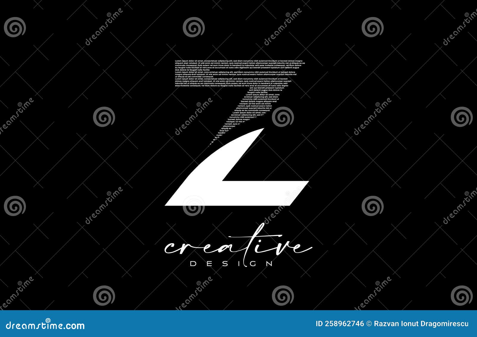 White Z Letter Logo Design with Creative Letter Z Made of Black Text ...