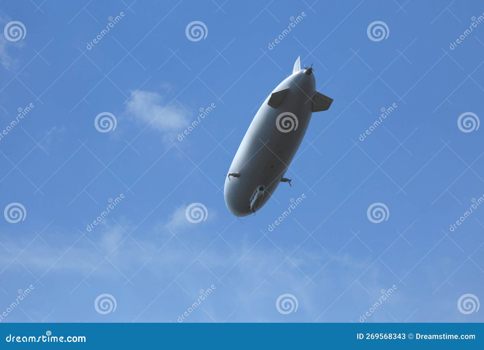 White Zeppelin Seen from Below Stock Image - Image of transportation ...