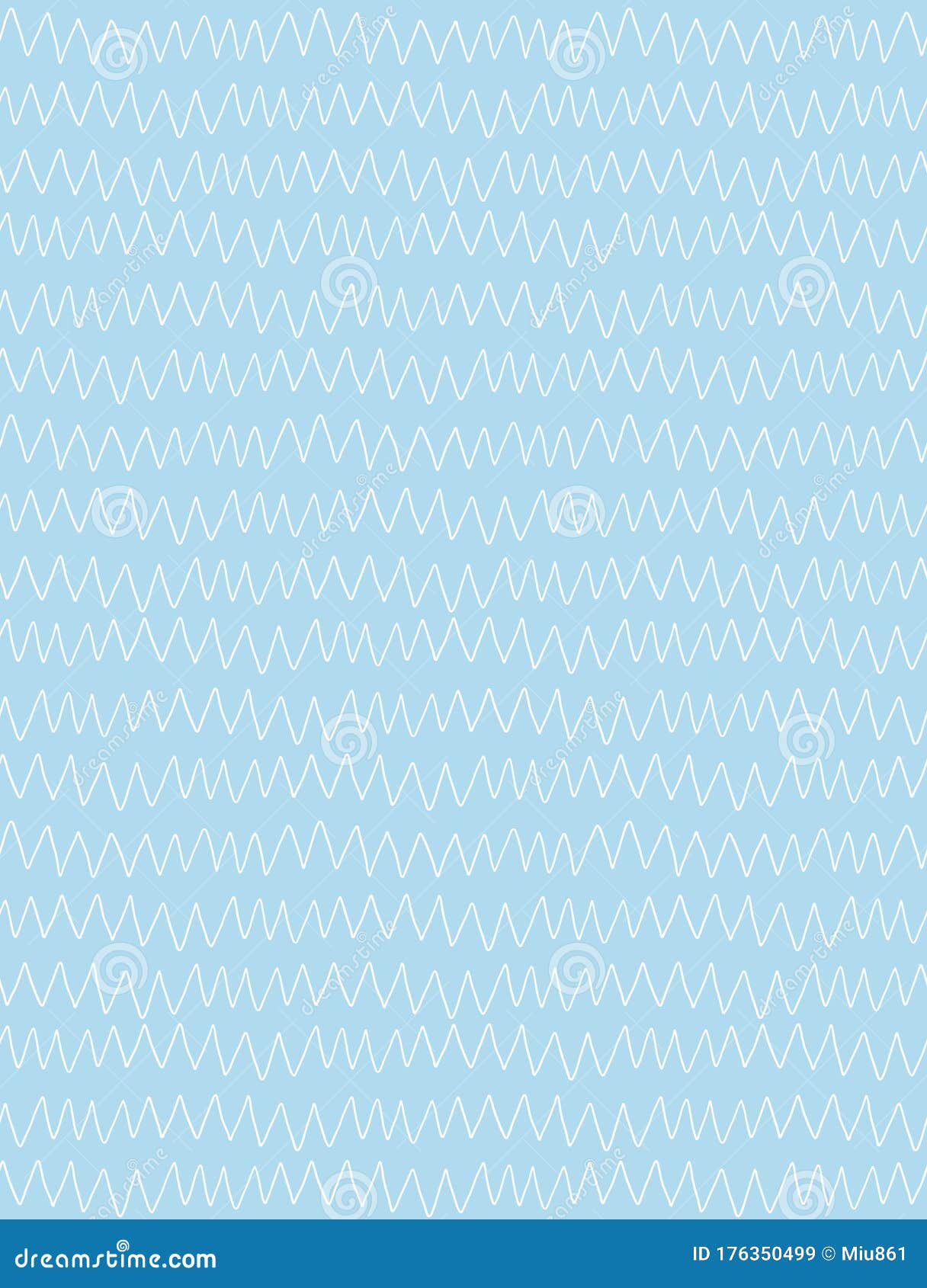 White Zig Zag Lines Isolated on a Light Blue Background. Stock Vector ...