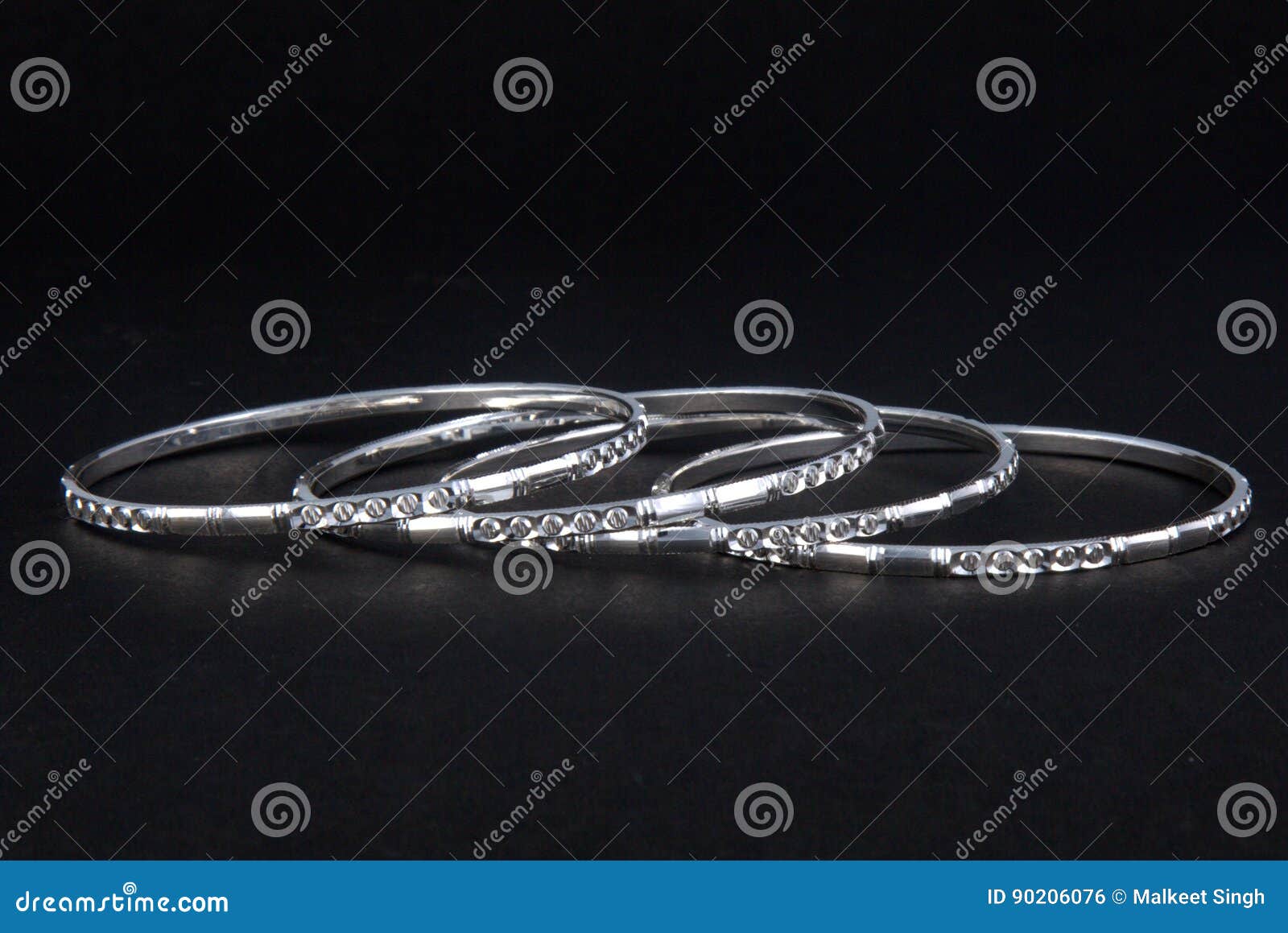 WhiteAngle silver Bangles stock photo. Image of metal - 90206076