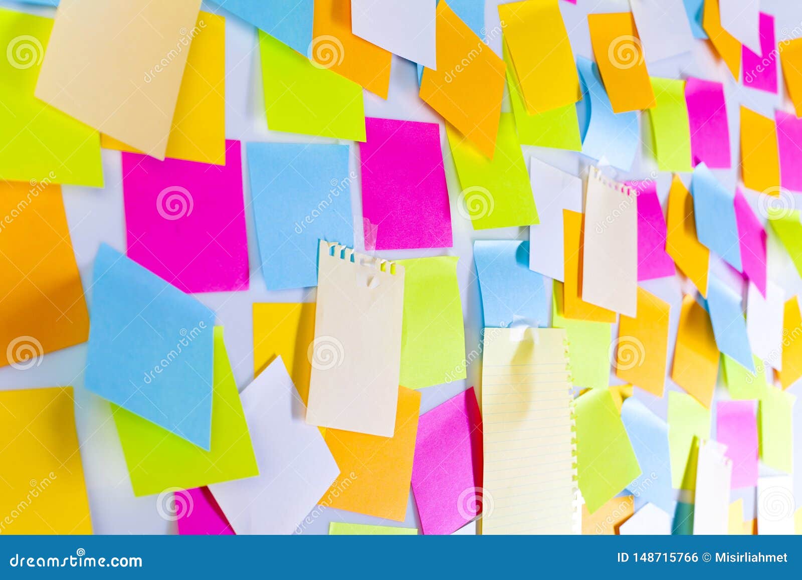 Sticky Note Post it Board Office Stock Photo - Image of full, multi ...
