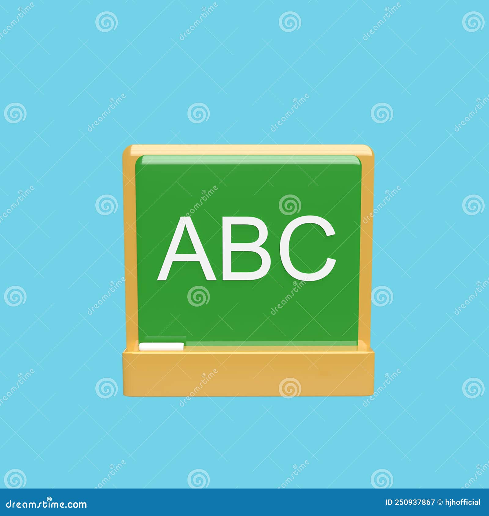 Whiteboard 3d Model Cartoon Style. Render Illustration Stock ...