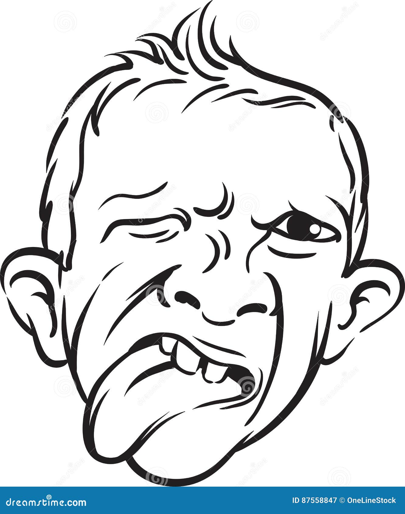 Whiteboard Drawing - Disgusting Grimace Cartoon Vector | CartoonDealer ...