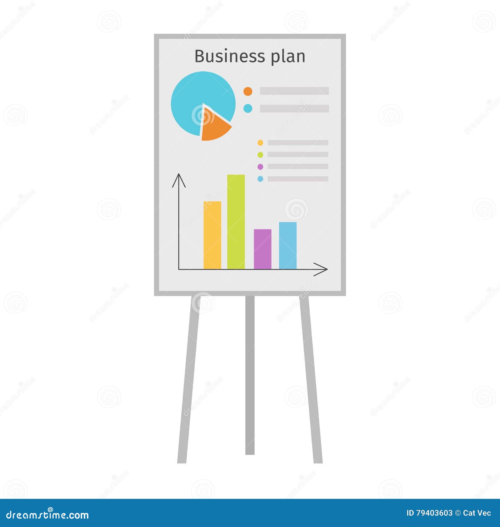 Whiteboard Flipchart Business Presentation Vector. Stock Vector ...