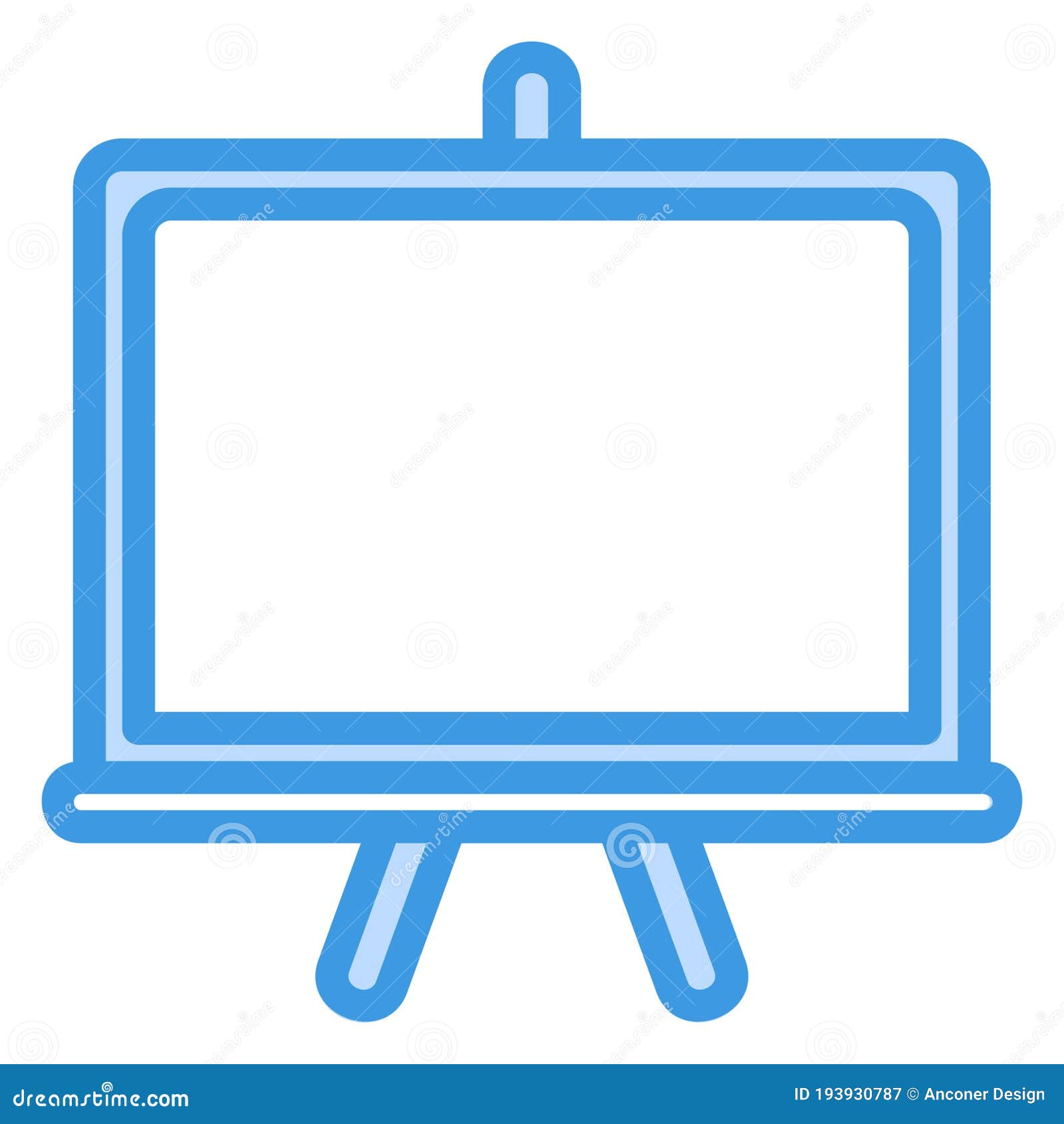 Whiteboard Icon in Blue Style for Any Projects Stock Vector ...