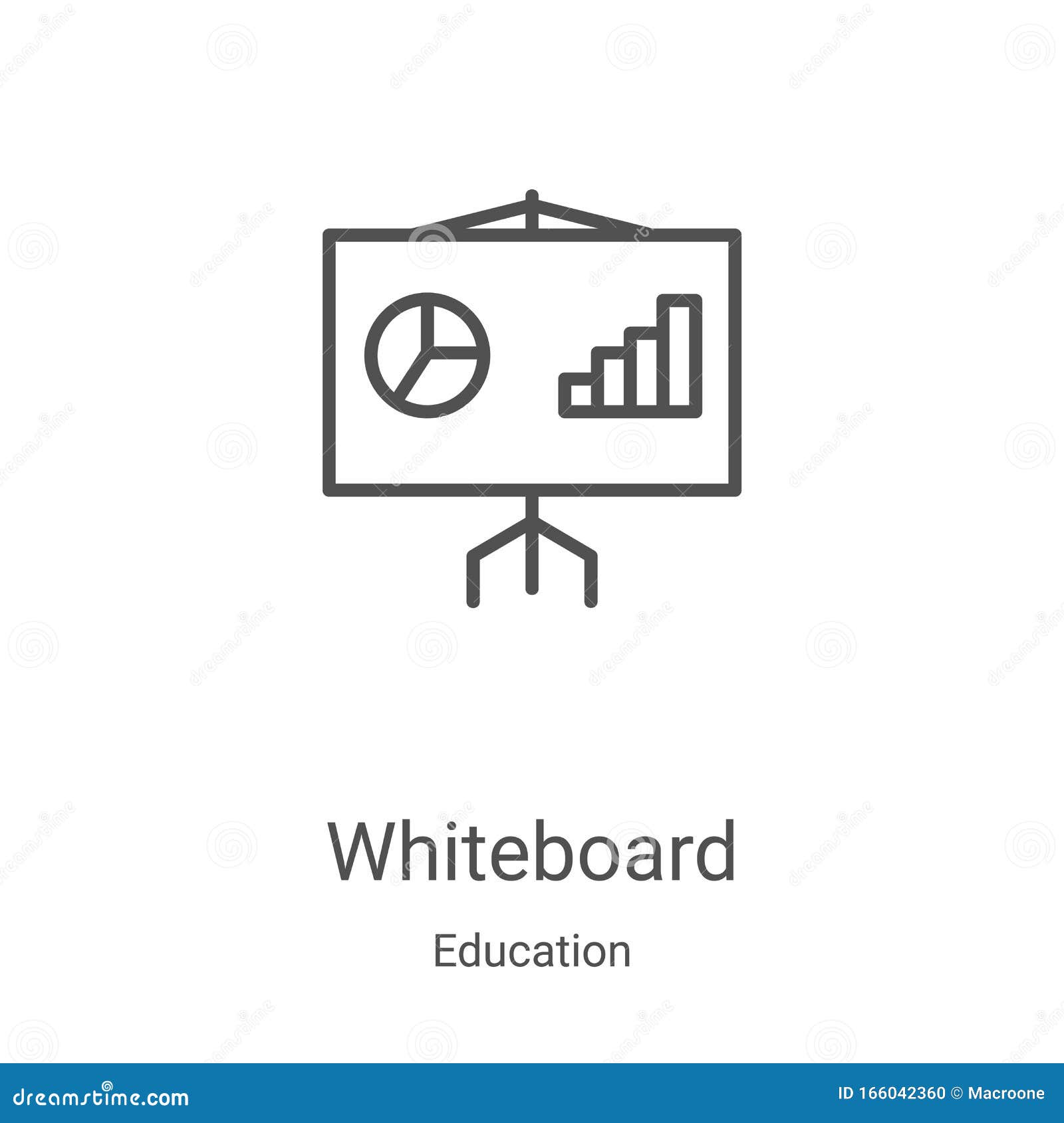 Whiteboard Icon Vector from Education Collection. Thin Line Whiteboard ...