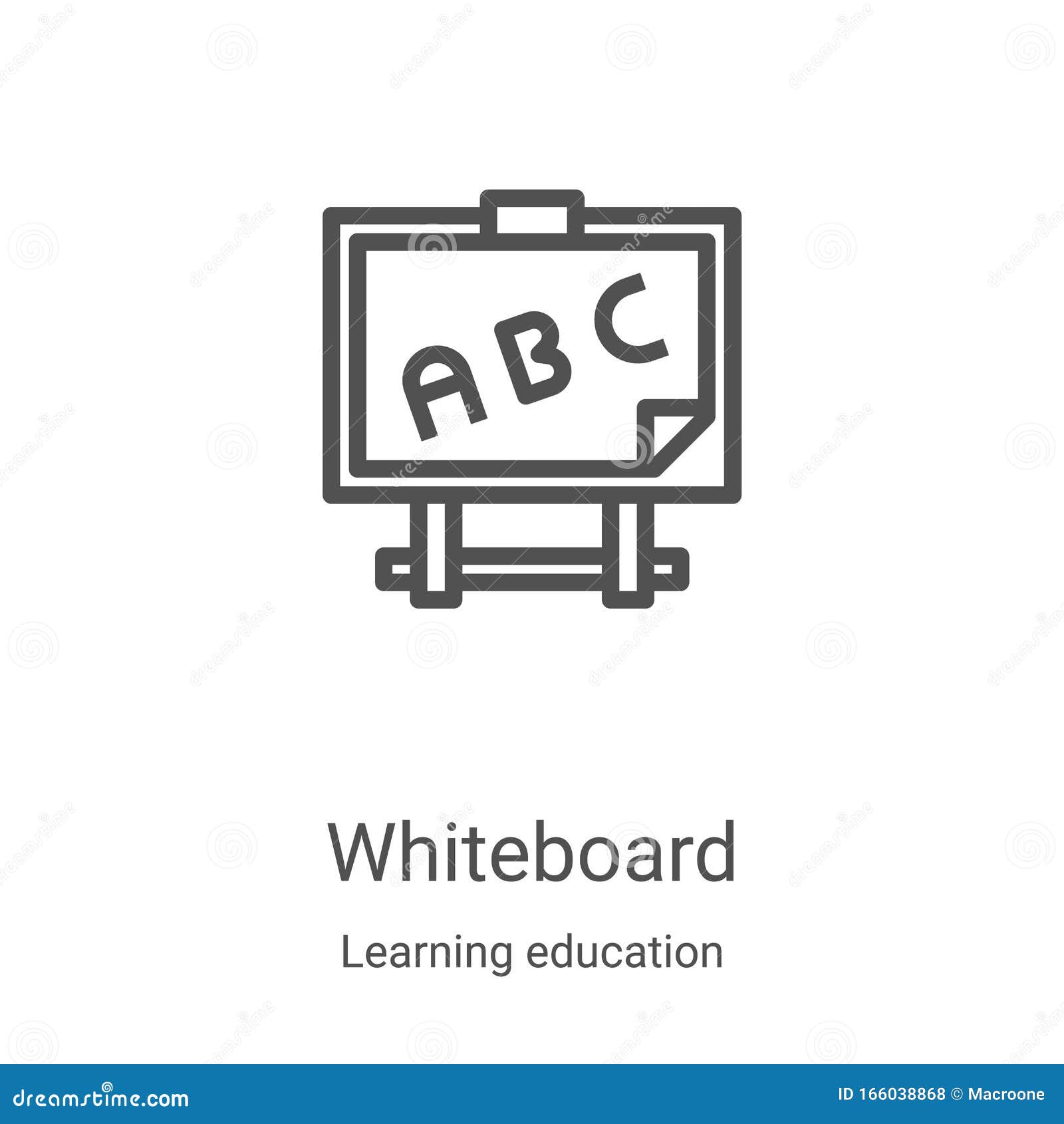 Whiteboard Icon Vector from Learning Education Collection. Thin Line ...