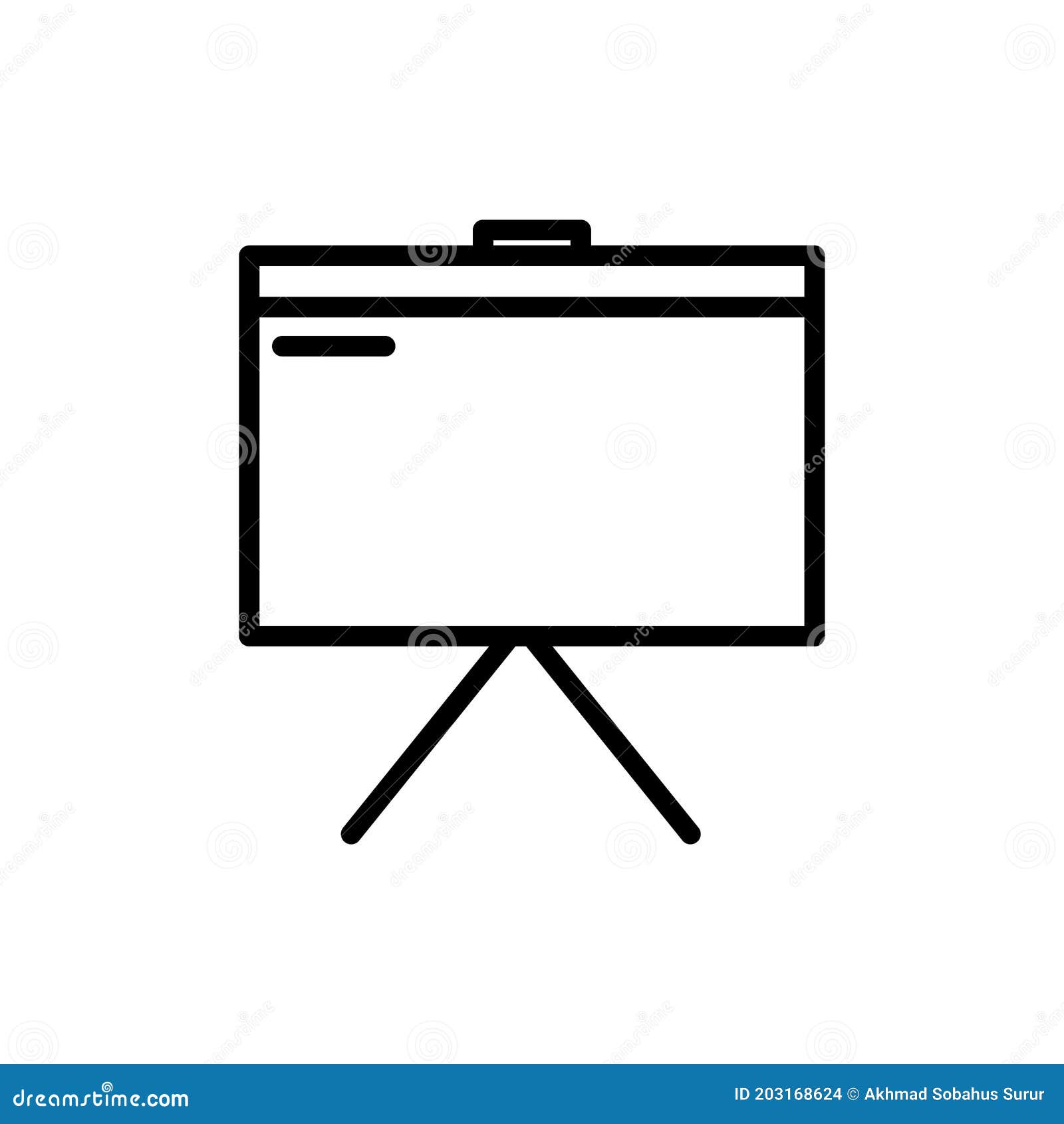 Whiteboard Line Icon. Education Symbol. Simple Design Editable. Design ...
