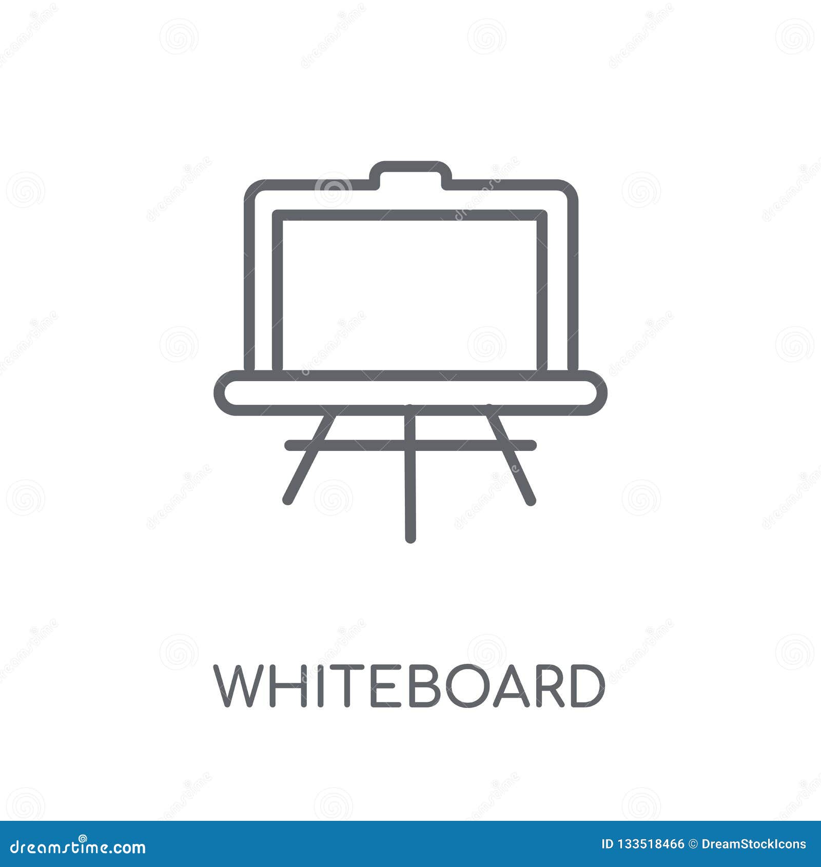 Whiteboard Linear Icon. Modern Outline Whiteboard Logo Concept O Stock ...