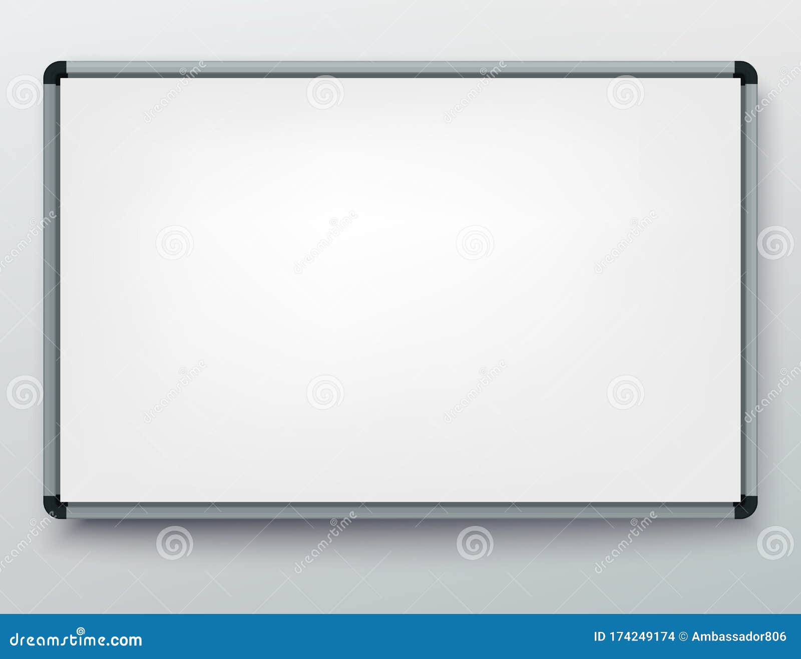 Whiteboard for Markers. Presentation, Empty Projection Screen. Office ...