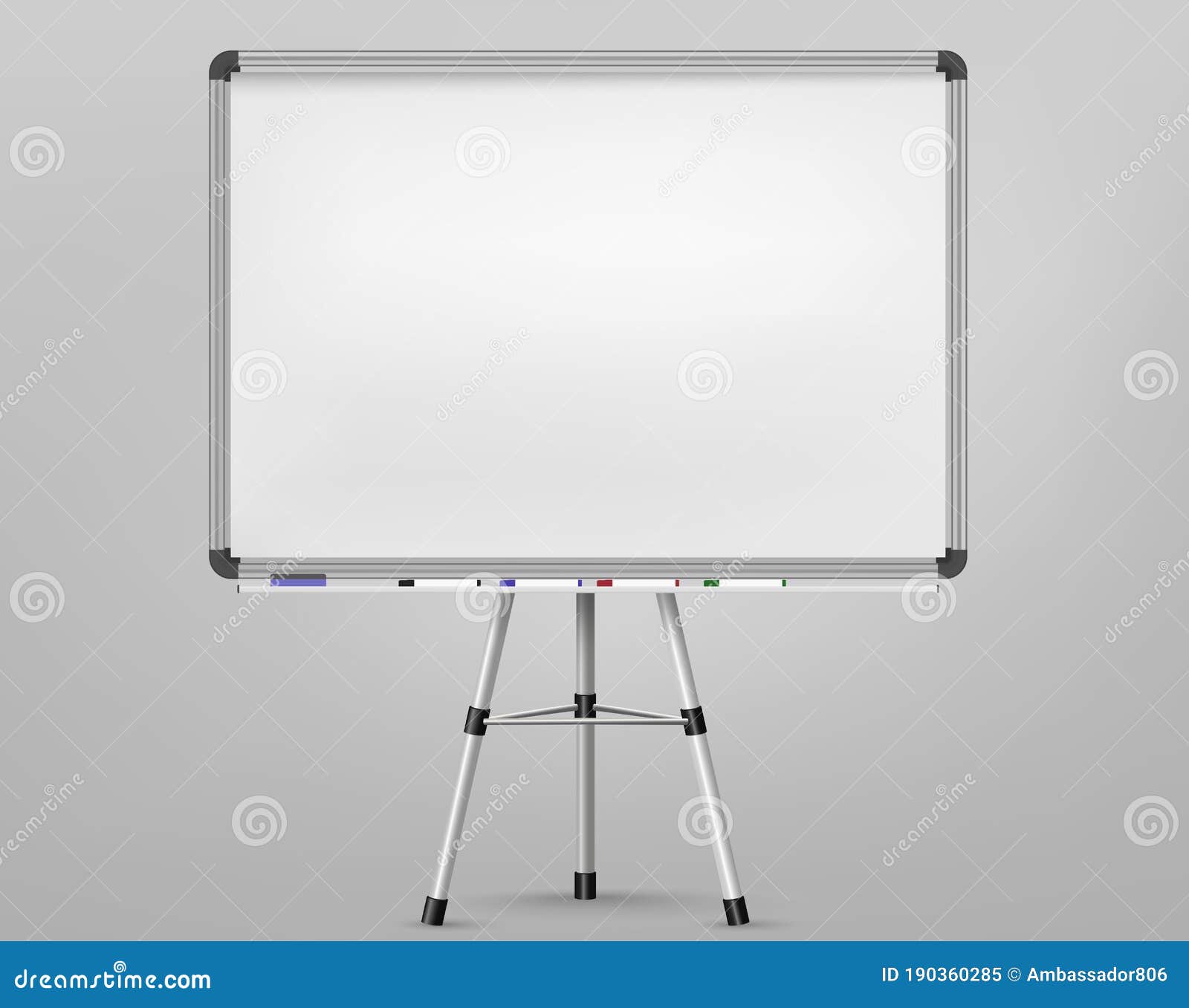 Whiteboard for Markers. Presentation, Empty Projection Screen. Office ...