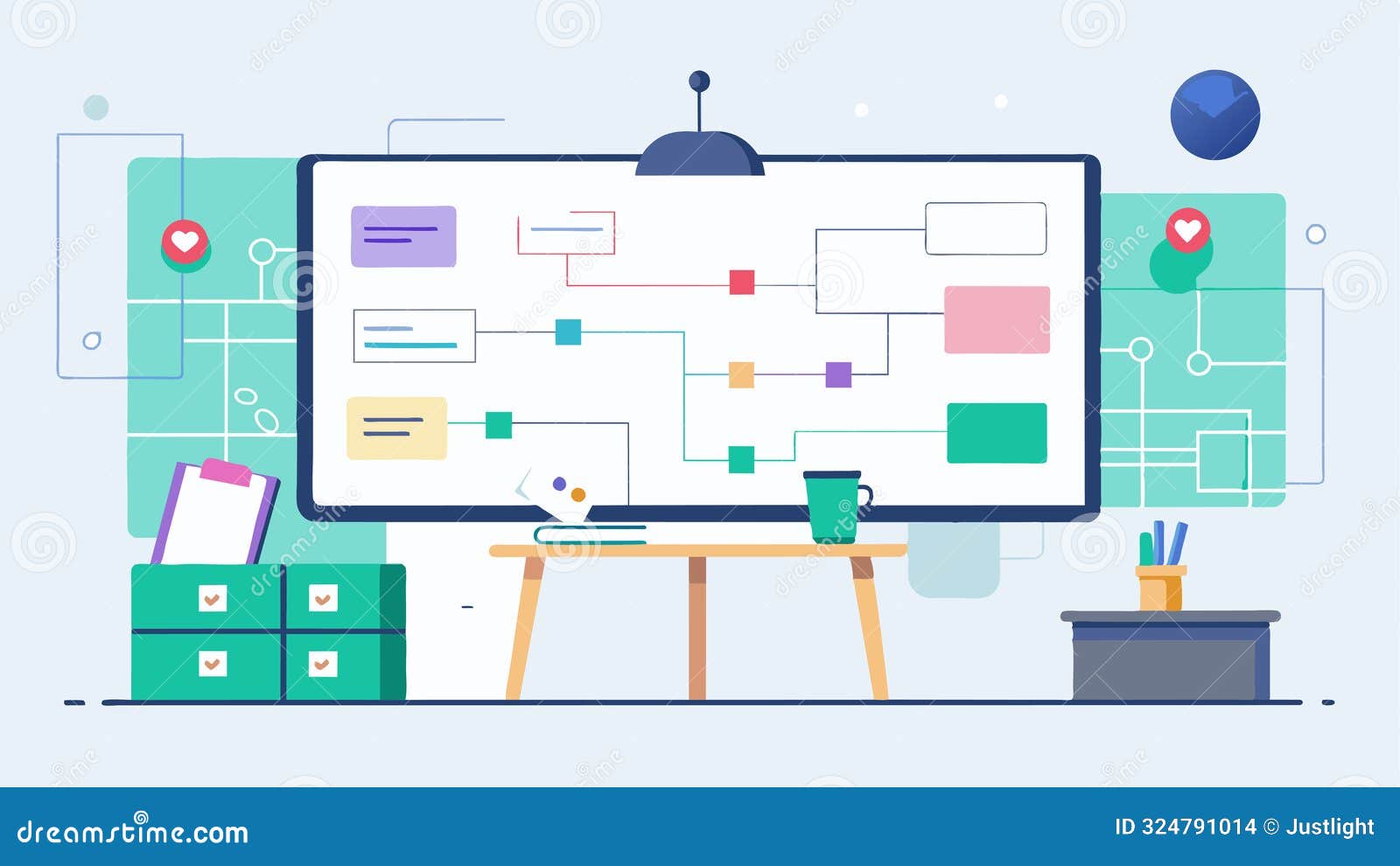 A Whiteboard in a Messy Room is Filled with Scribbled Algorithms and ...
