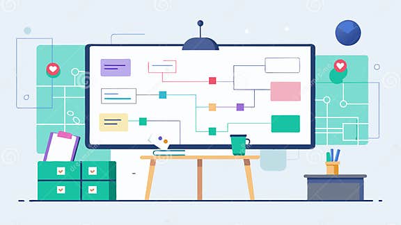 A Whiteboard in a Messy Room is Filled with Scribbled Algorithms and ...