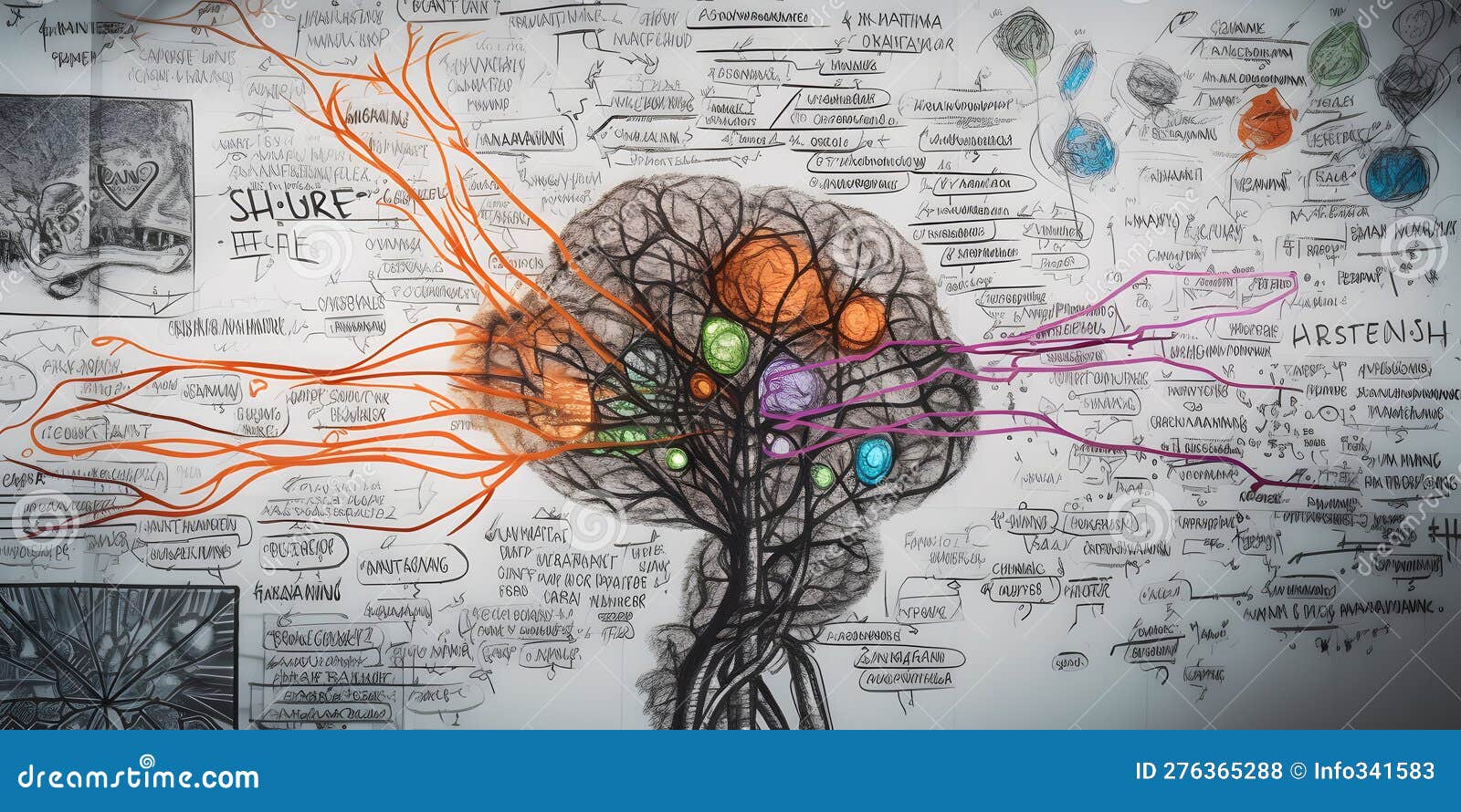 A Whiteboard with a Mind Map and Notes Written on it Hype One Created ...