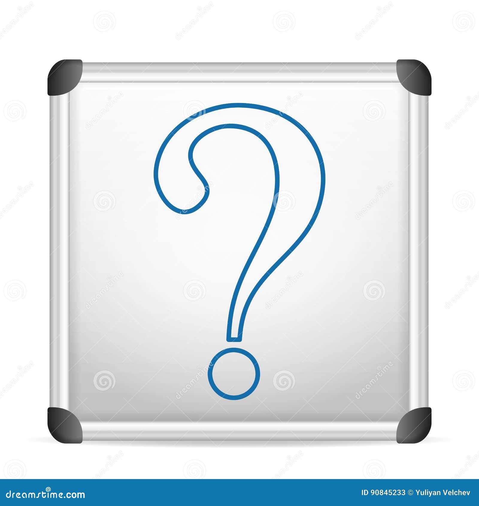 Whiteboard question stock vector. Illustration of question - 90845233