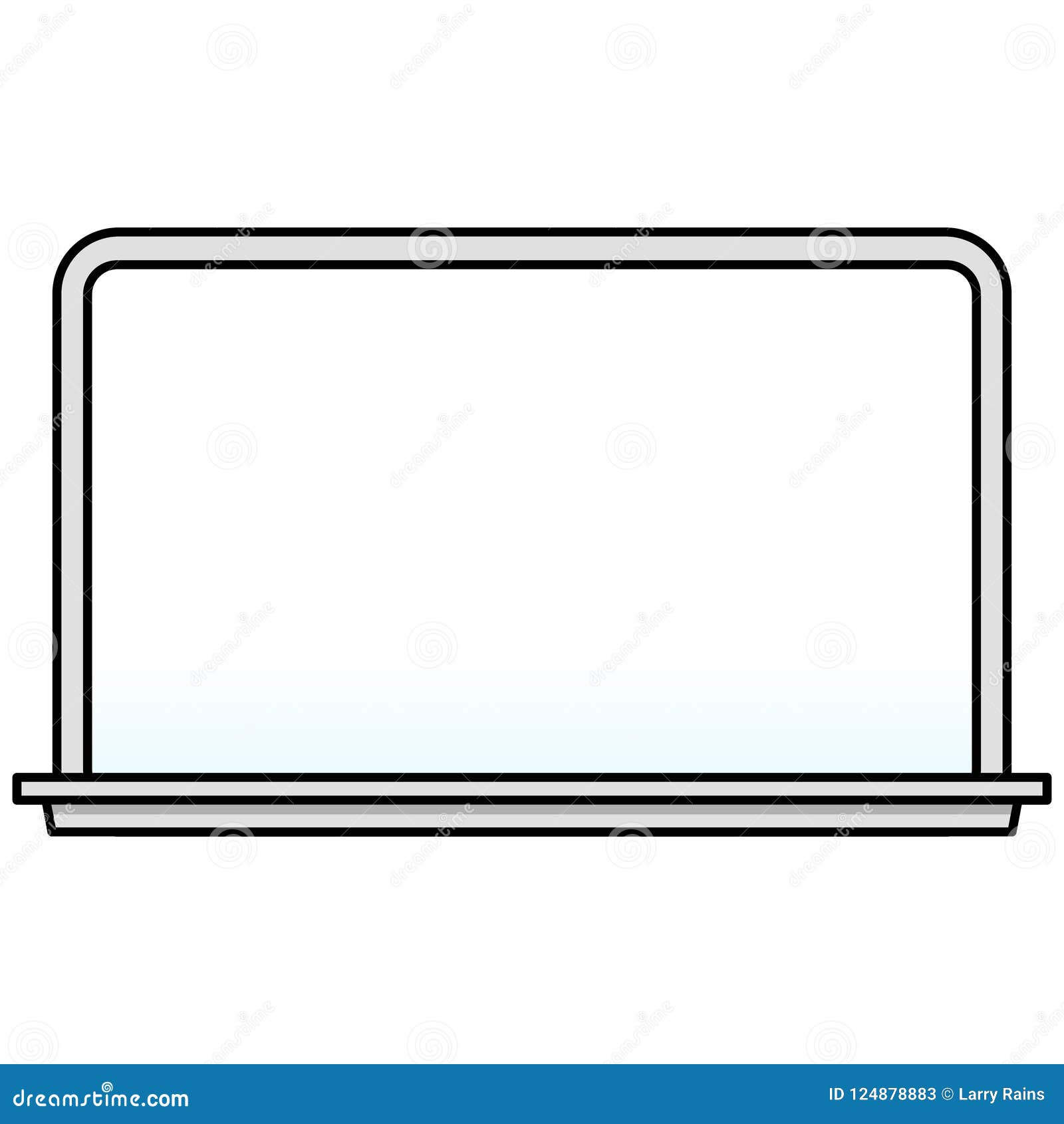 Whiteboard stock vector. Illustration of blank, copy - 124878883