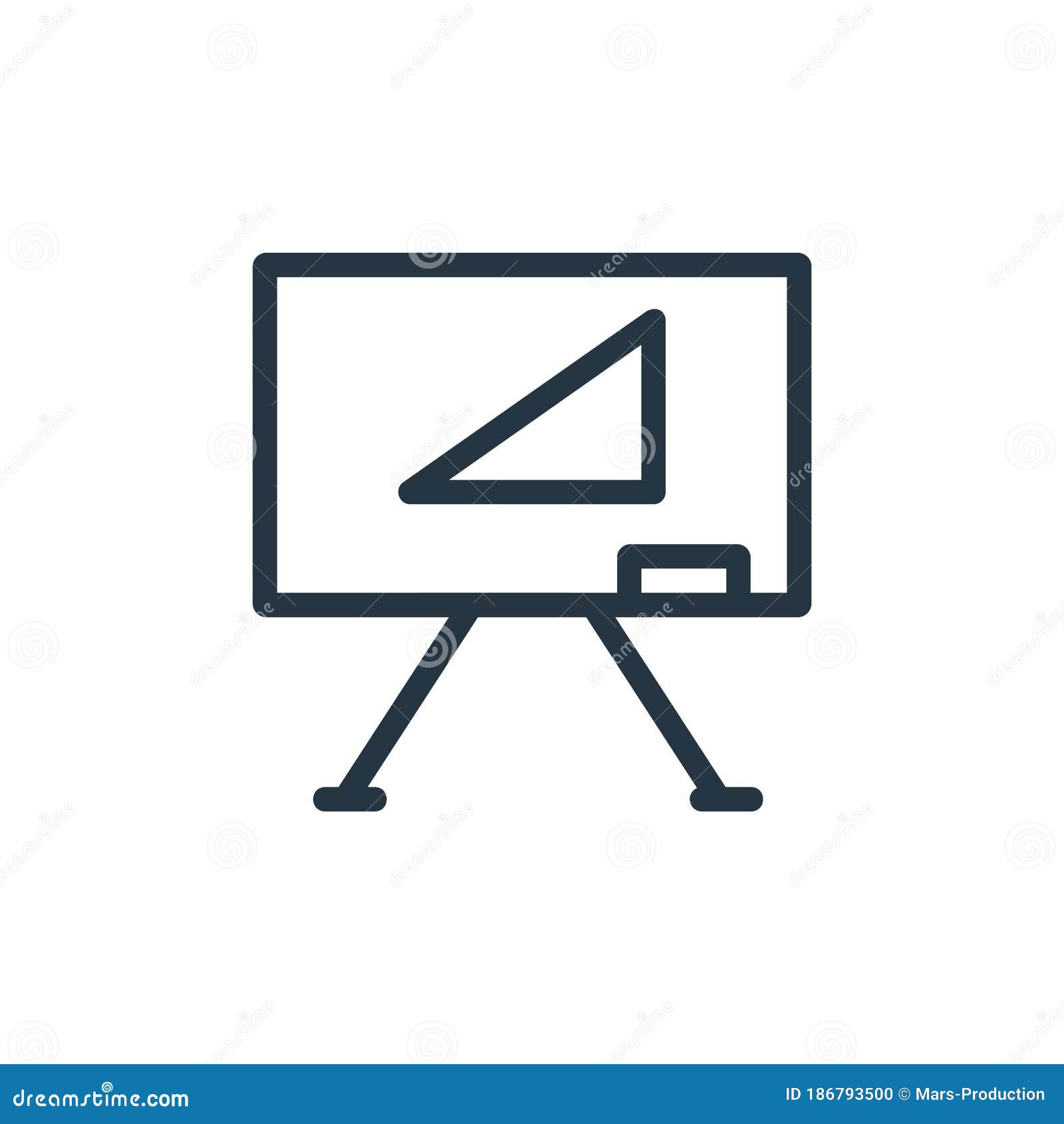 Whiteboard Vector Icon. Whiteboard Editable Stroke. Whiteboard Linear ...