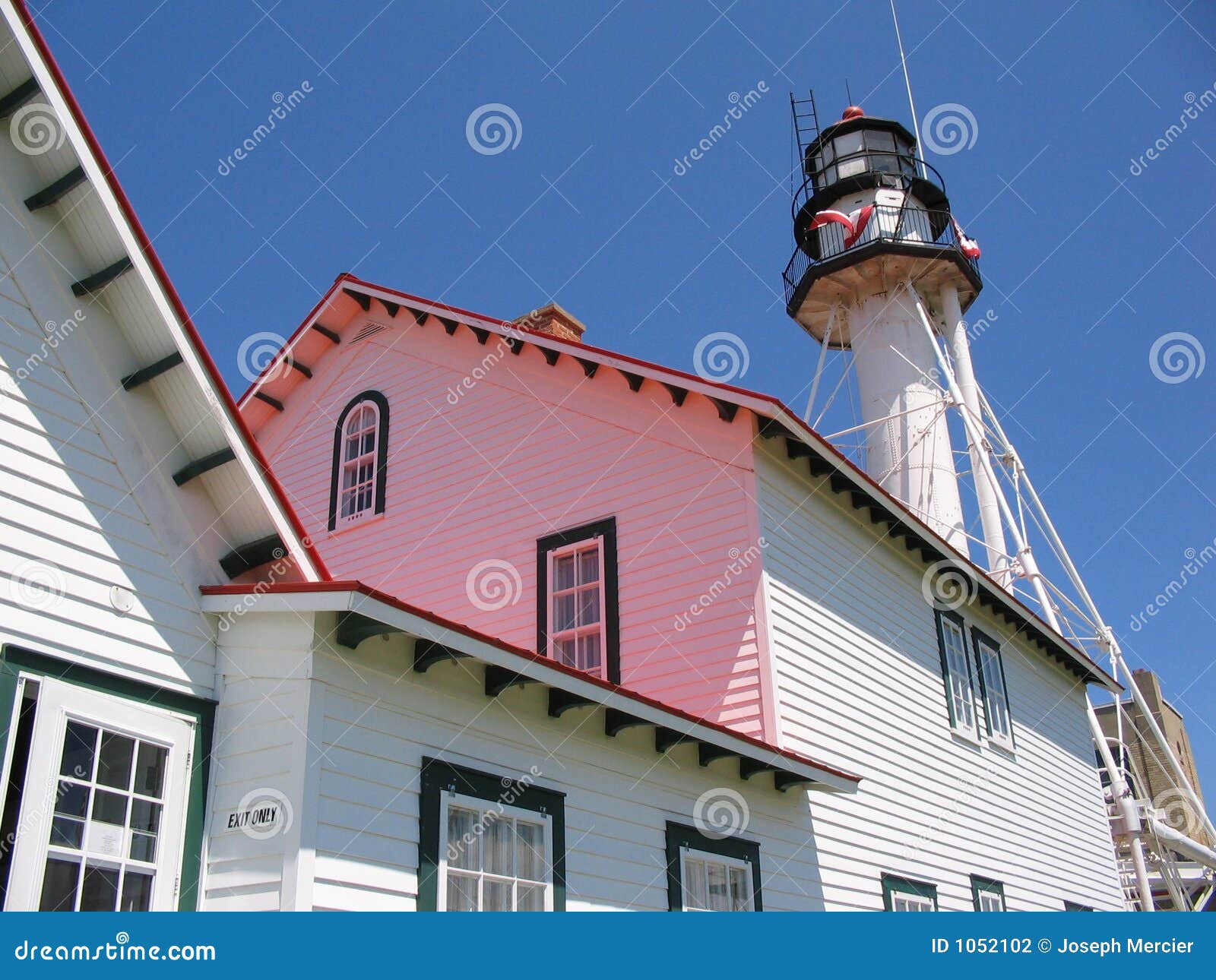Whitefish Point Lighthouse stock photo. Image of upper - 1052102